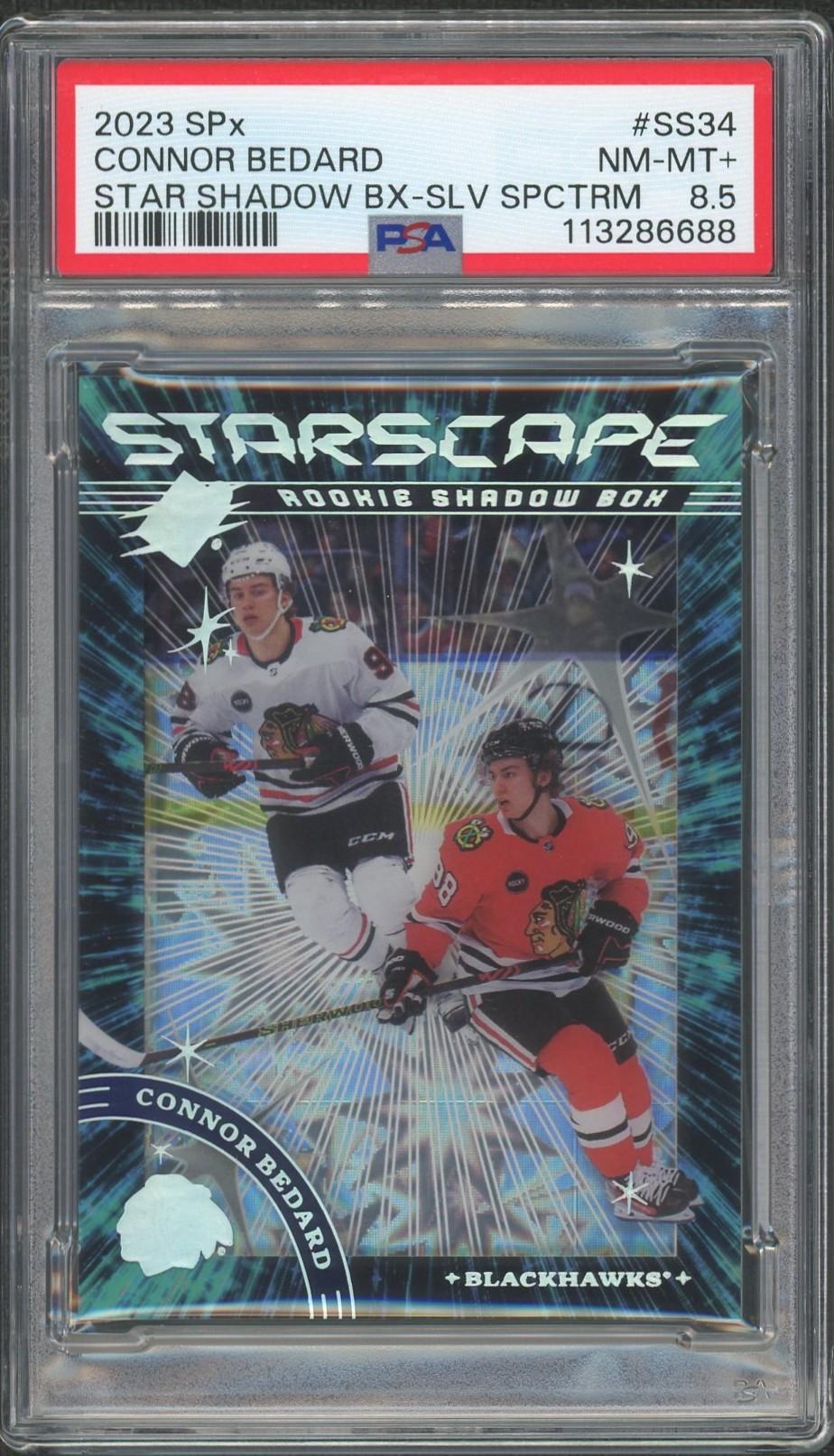 2023/24 Upper Deck SPx Connor Bedard Starscape Rookie Shadow Box Silver ...