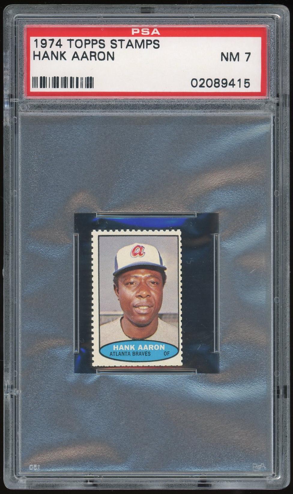 1974 Topps Stamps Hank Aaron PSA 7 *9415 (Reed Buy) | DA Card World