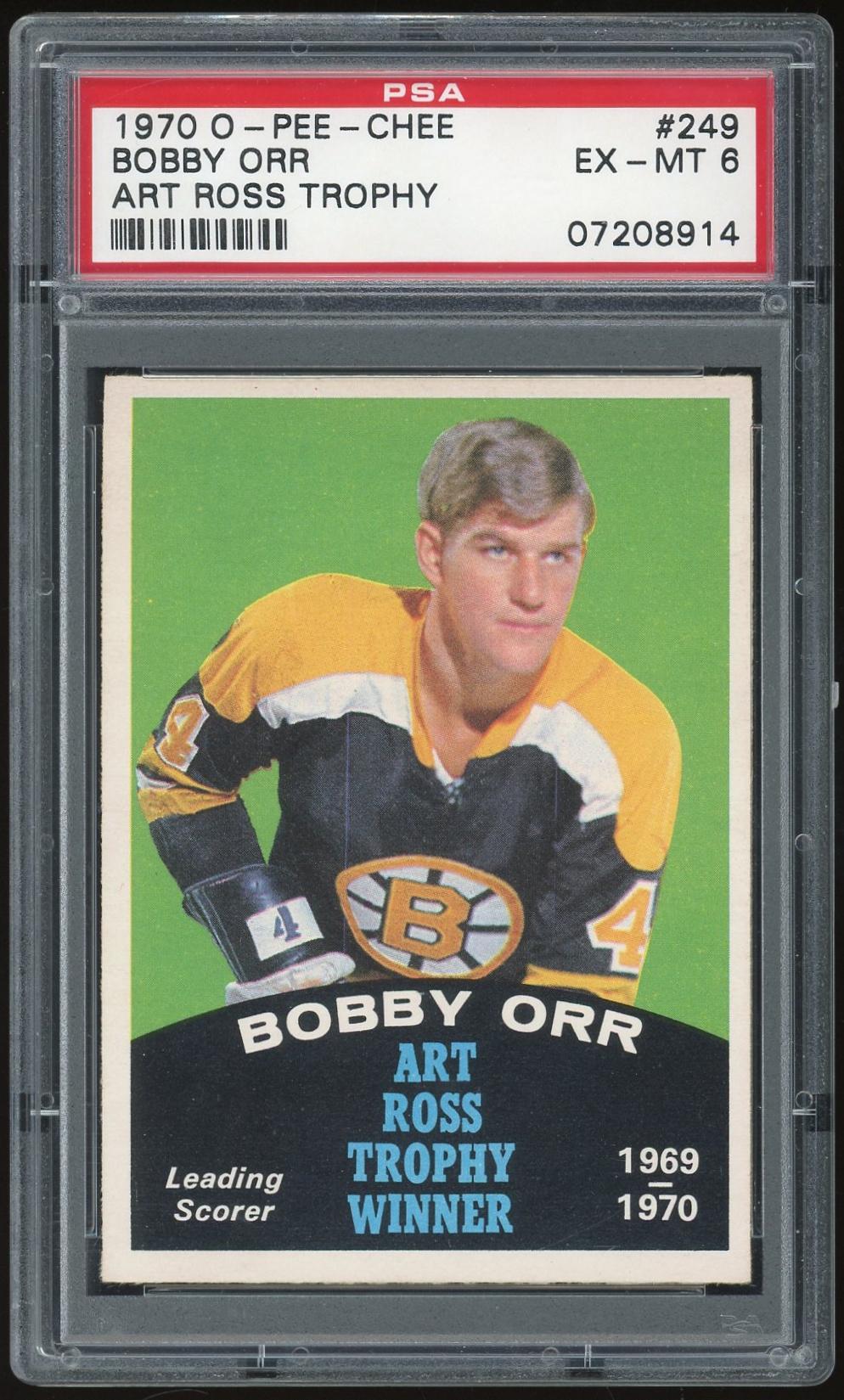 1970/71 O-Pee-Chee #249 Bobby Orr Art Ross Trophy PSA 6 *8914 (Reed Buy ...
