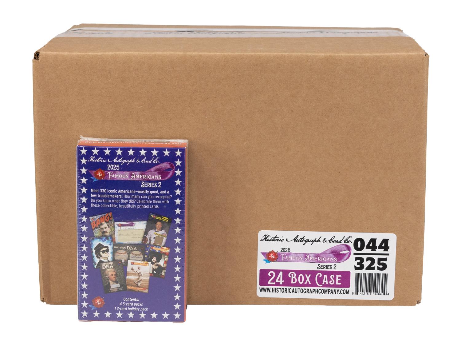 2025 Historic Autographs Famous Americans Series 2 Hobby 24-Box Case ...