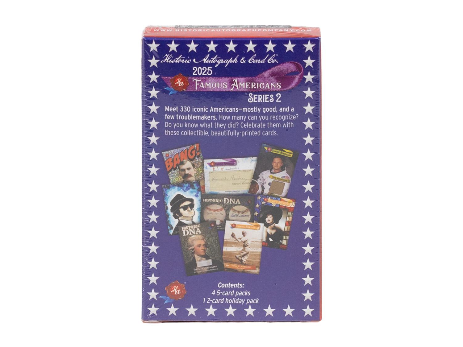 2025 Historic Autographs Famous Americans Series 2 Hobby Box | DA Card ...