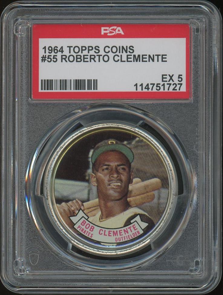 1964 Topps Coins Baseball #55 Roberto Clemente PSA 5 (EX) | DA Card World