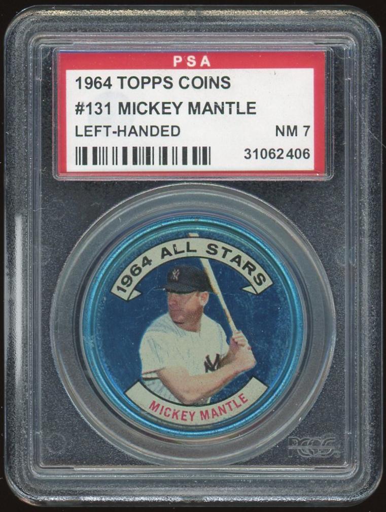 1964 Topps Coins #131 Mickey Mantle Left PSA 7 *2406 (Reed Buy) | DA ...
