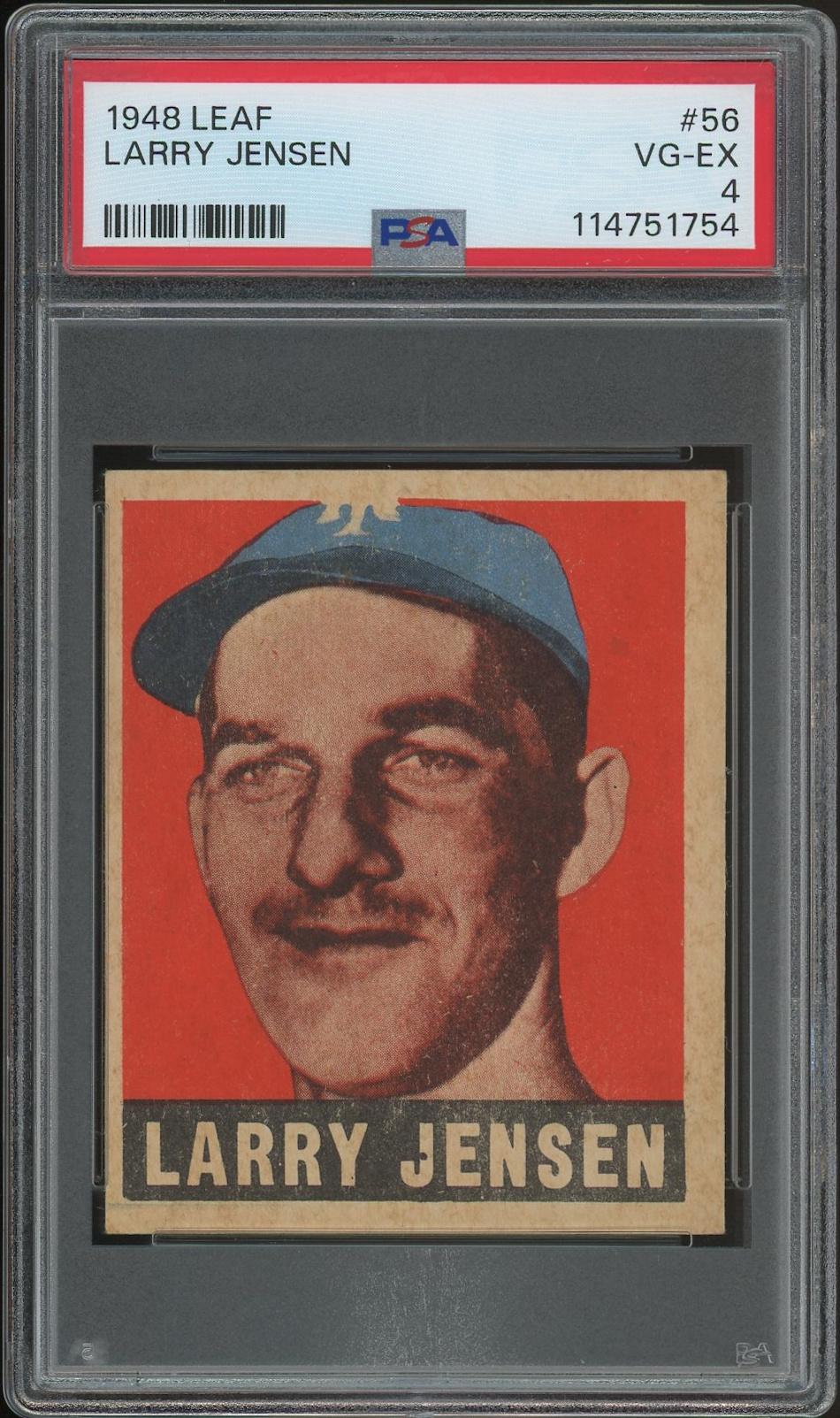 1948 Leaf Baseball #56 Larry Jensen PSA 4 (VG-EX) | DA Card World