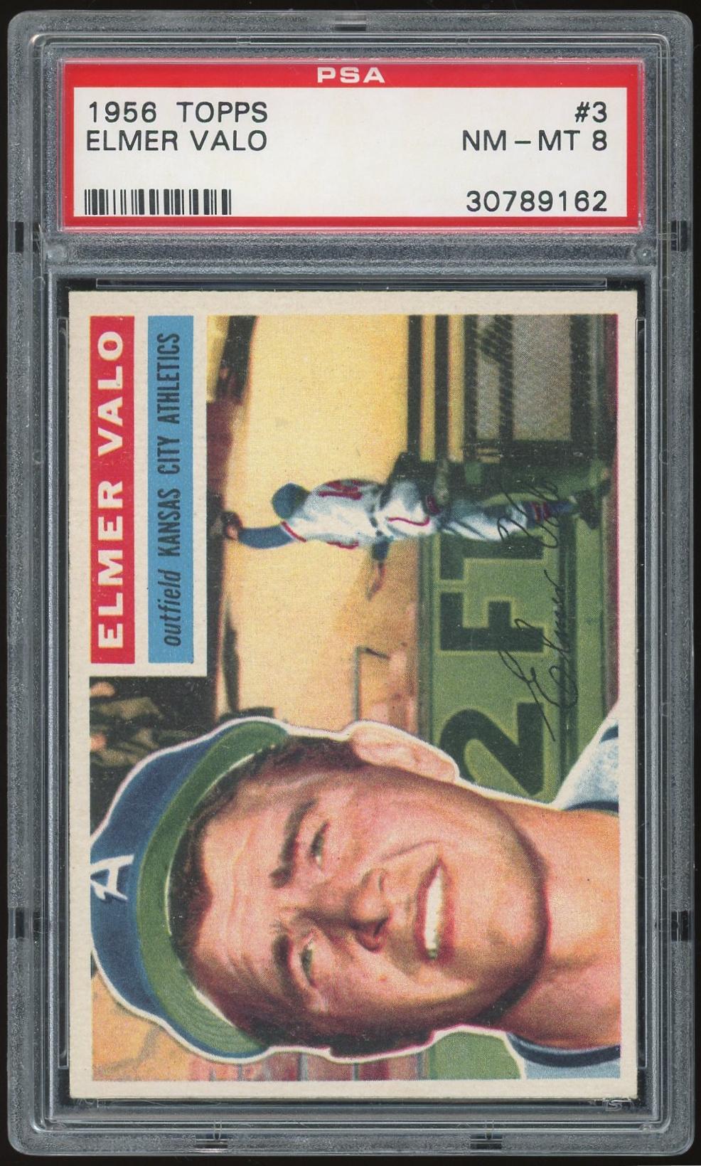 1956 Topps #3 Elmer Valo WB PSA 8 *9162 (Reed Buy) | DA Card World