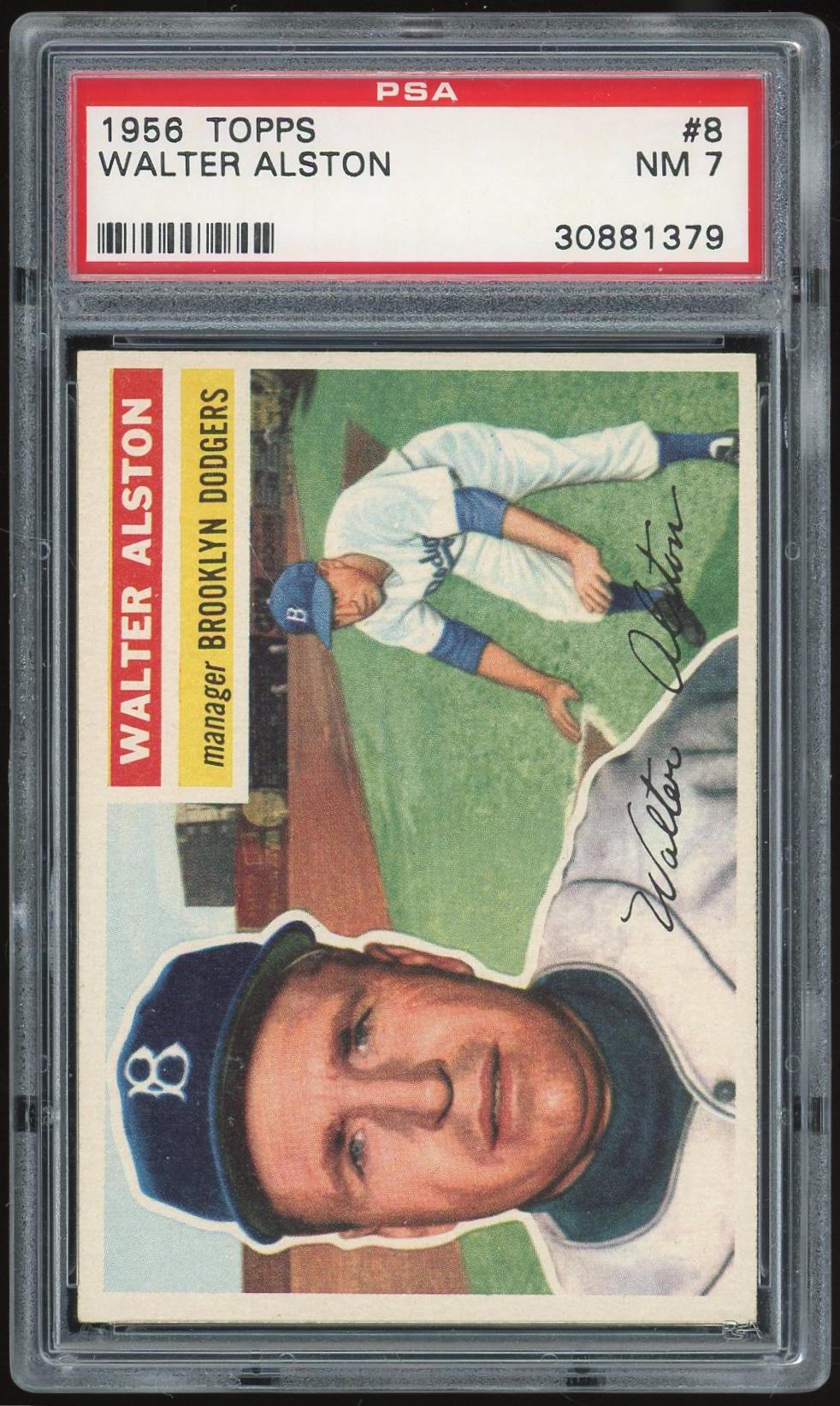 1956 Topps #8 Walter Alston RC WB PSA 7 *1379 (Reed Buy) | DA Card World