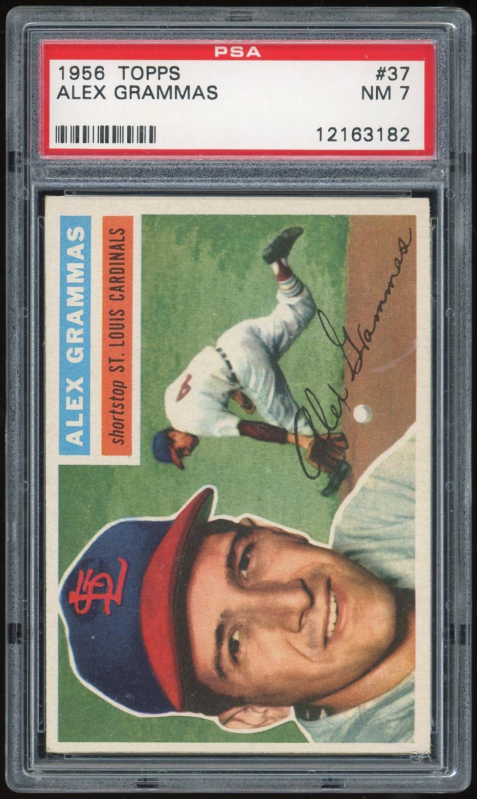 1956 Topps #37 Alex Grammas WB PSA 7 *3182 (Reed Buy) | DA Card World