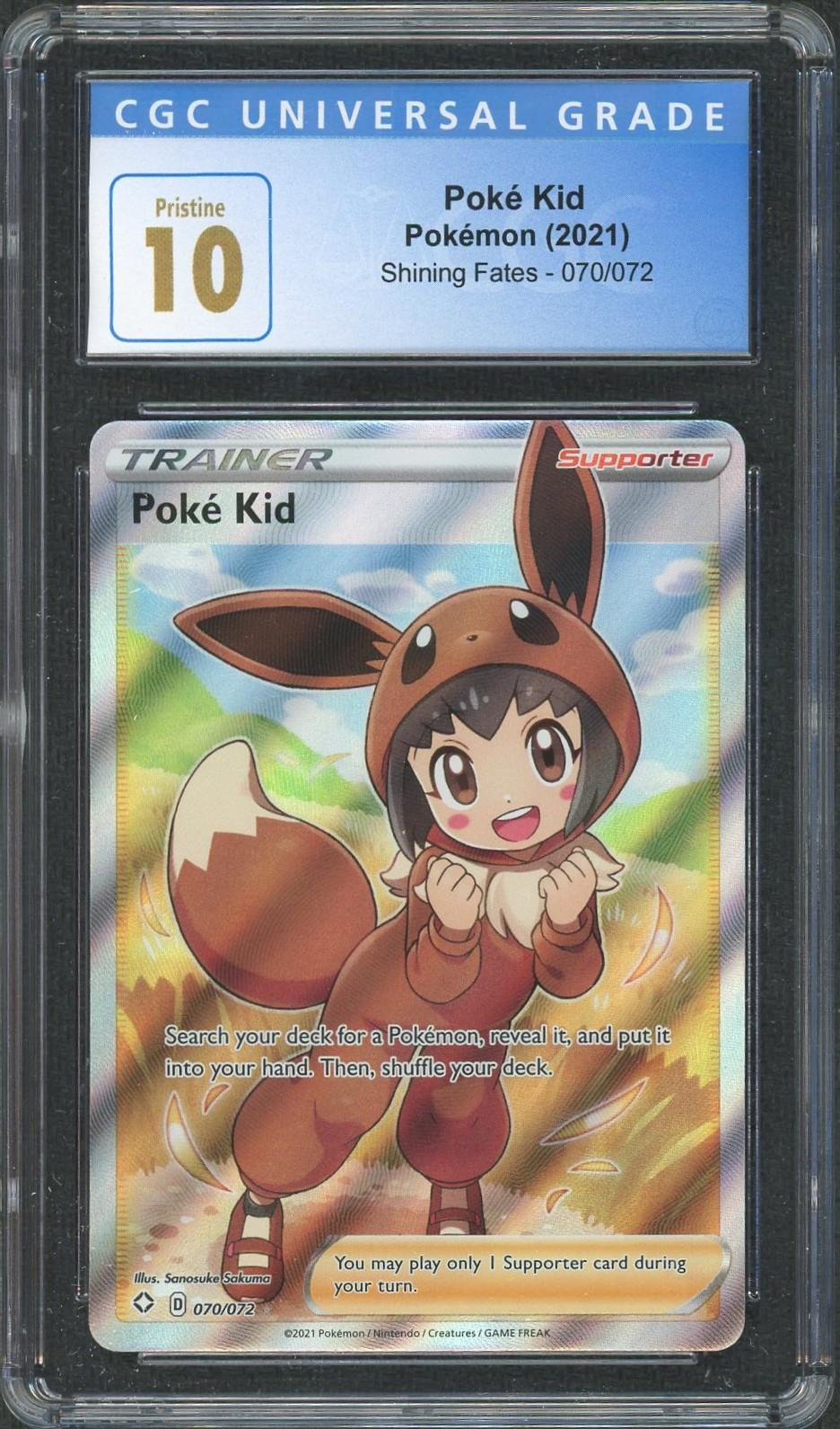 Pokemon Shining Fates Poke Kid 070/072 CGC 10 Pristine | DA Card World