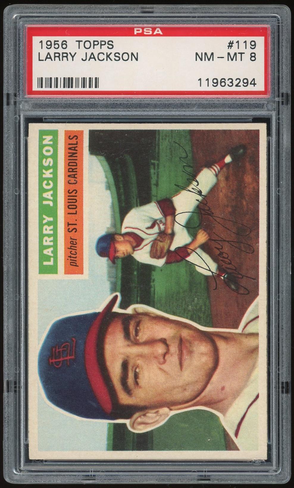1956 Topps #119 Larry Jackson GB PSA 8 *3294 (Reed Buy) | DA Card World