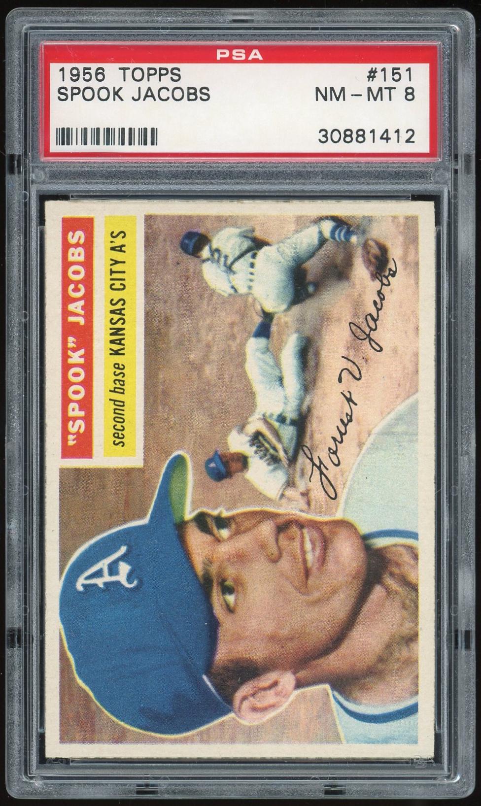 1956 Topps #151 Spook Jacobs GB PSA 8 *1412 (Reed Buy) | DA Card World