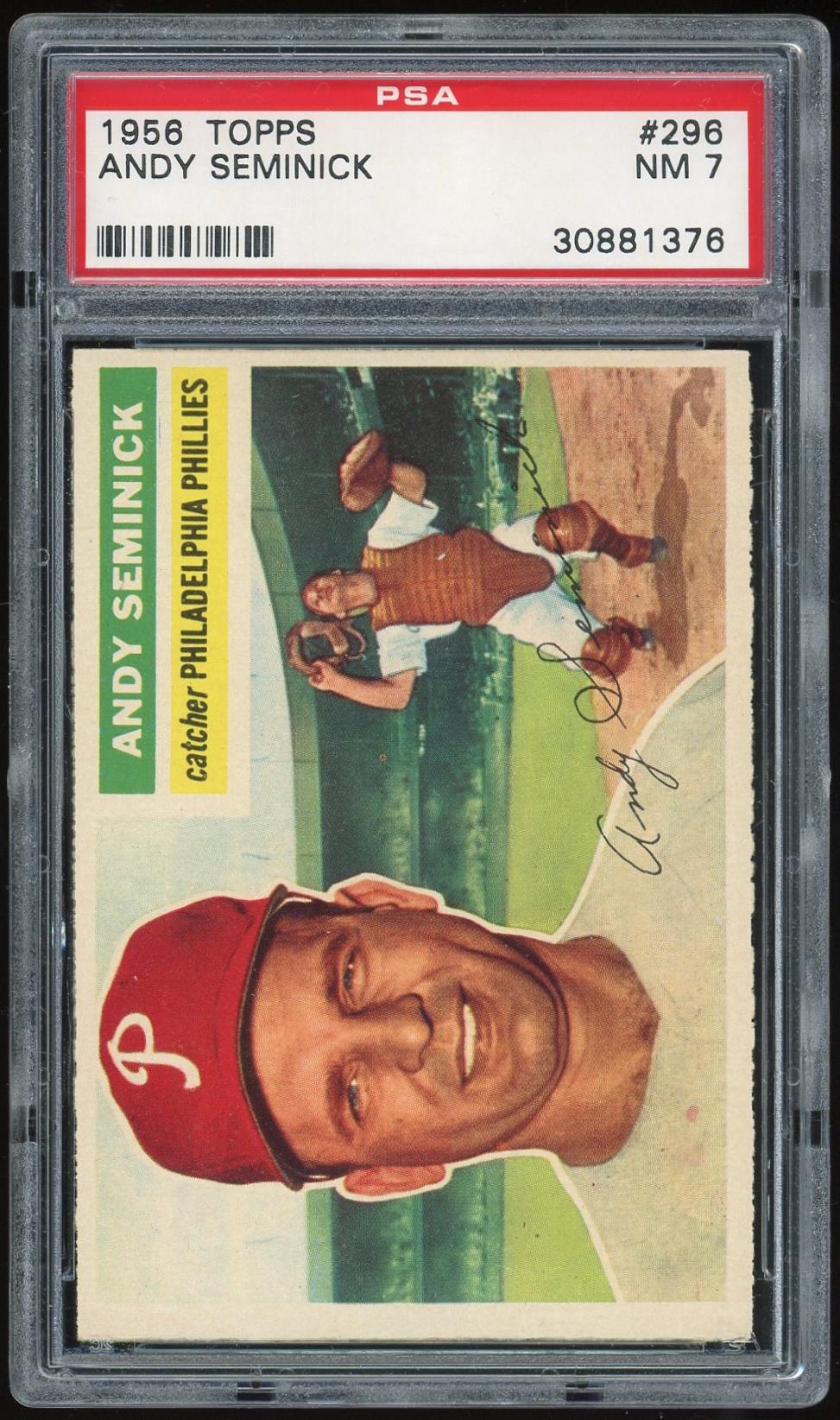 1956 Topps #296 Andy Seminick PSA 7 *1376 (Reed Buy) | DA Card World