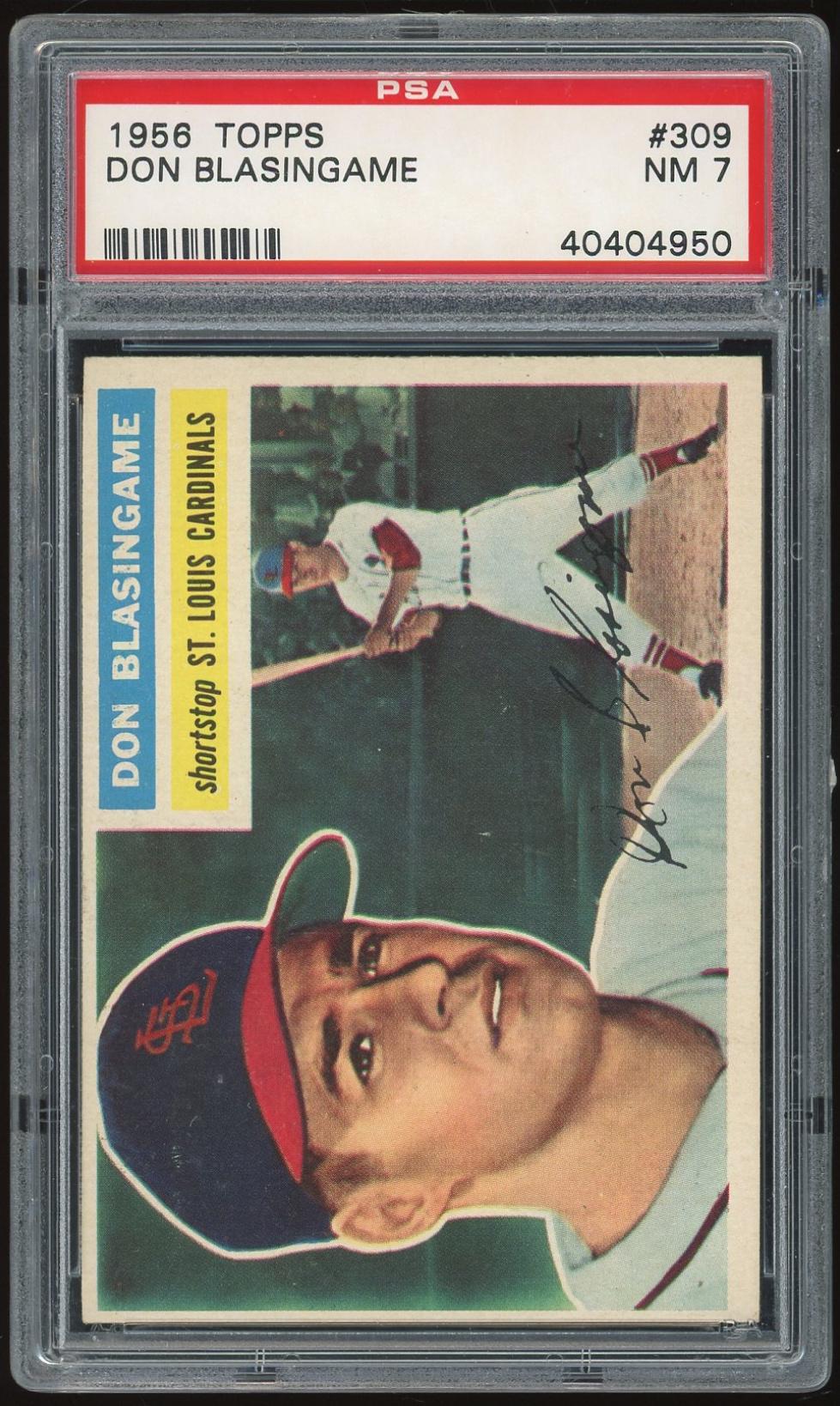 1956 Topps #309 Don Blasingame PSA 7 *4950 (Reed Buy) | DA Card World