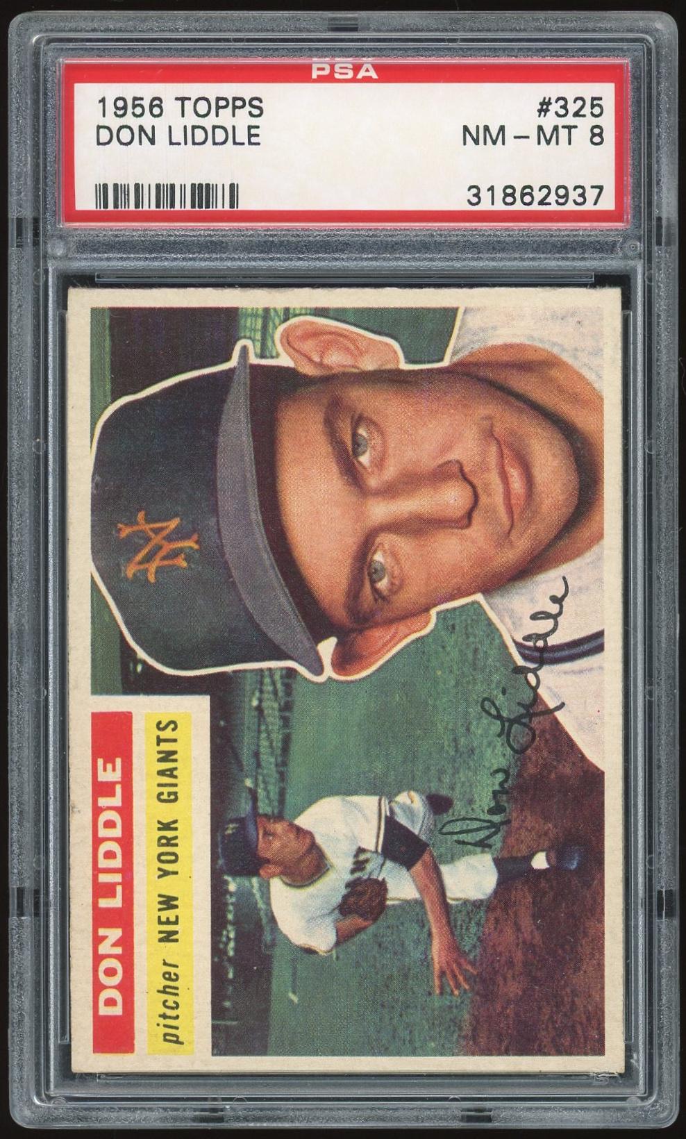 1956 Topps #325 Don Liddle PSA 8 *2937 (Reed Buy) | DA Card World
