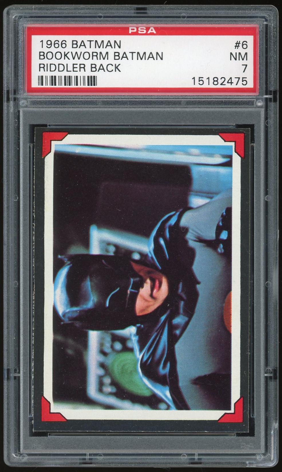 1966 Topps Batman Riddler Back #6 Bookworm Batman PSA 7 *2475 (Reed Buy ...