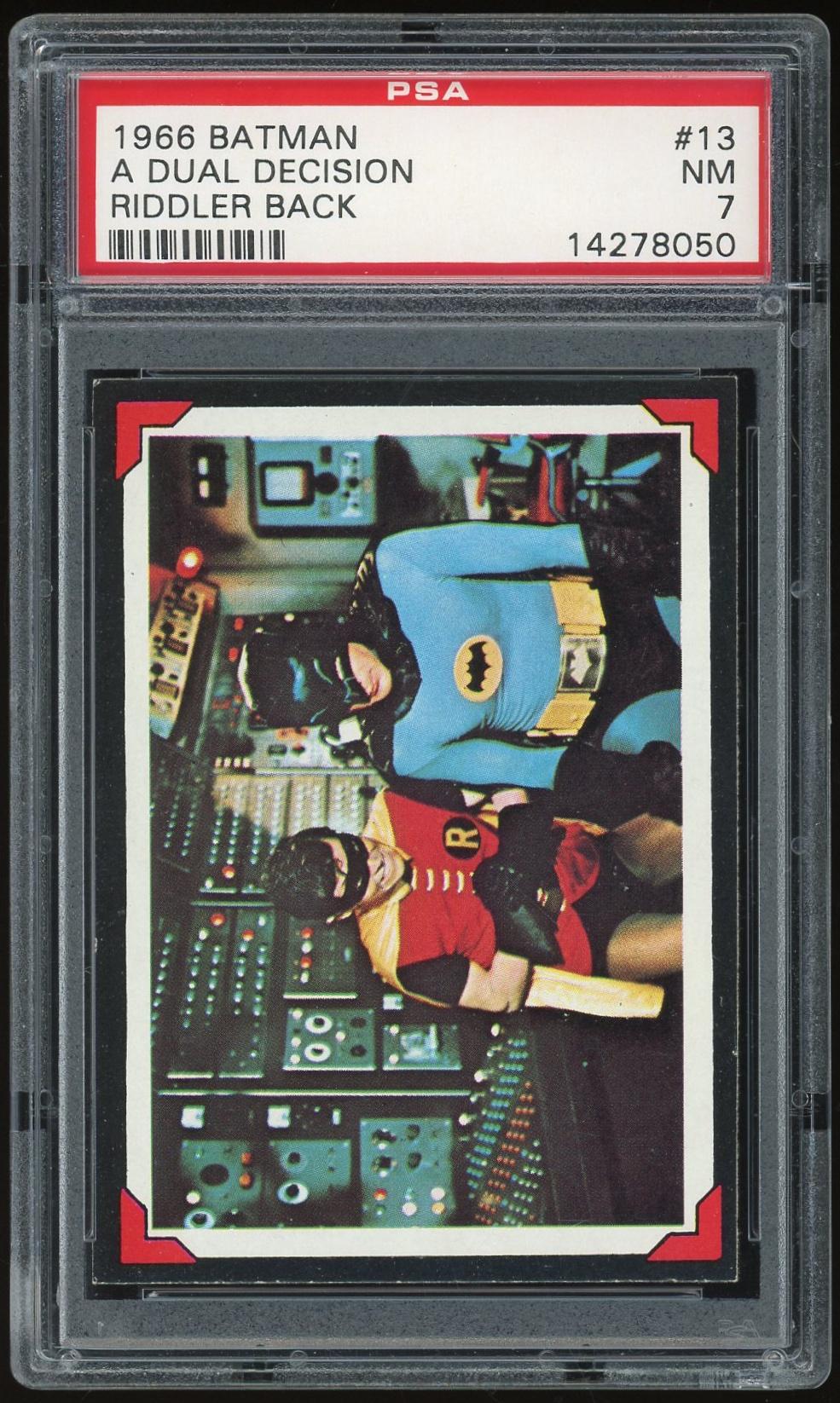 1966 Topps Batman Riddler Back #13 A Dual Decision PSA 7 *8050 (Reed ...