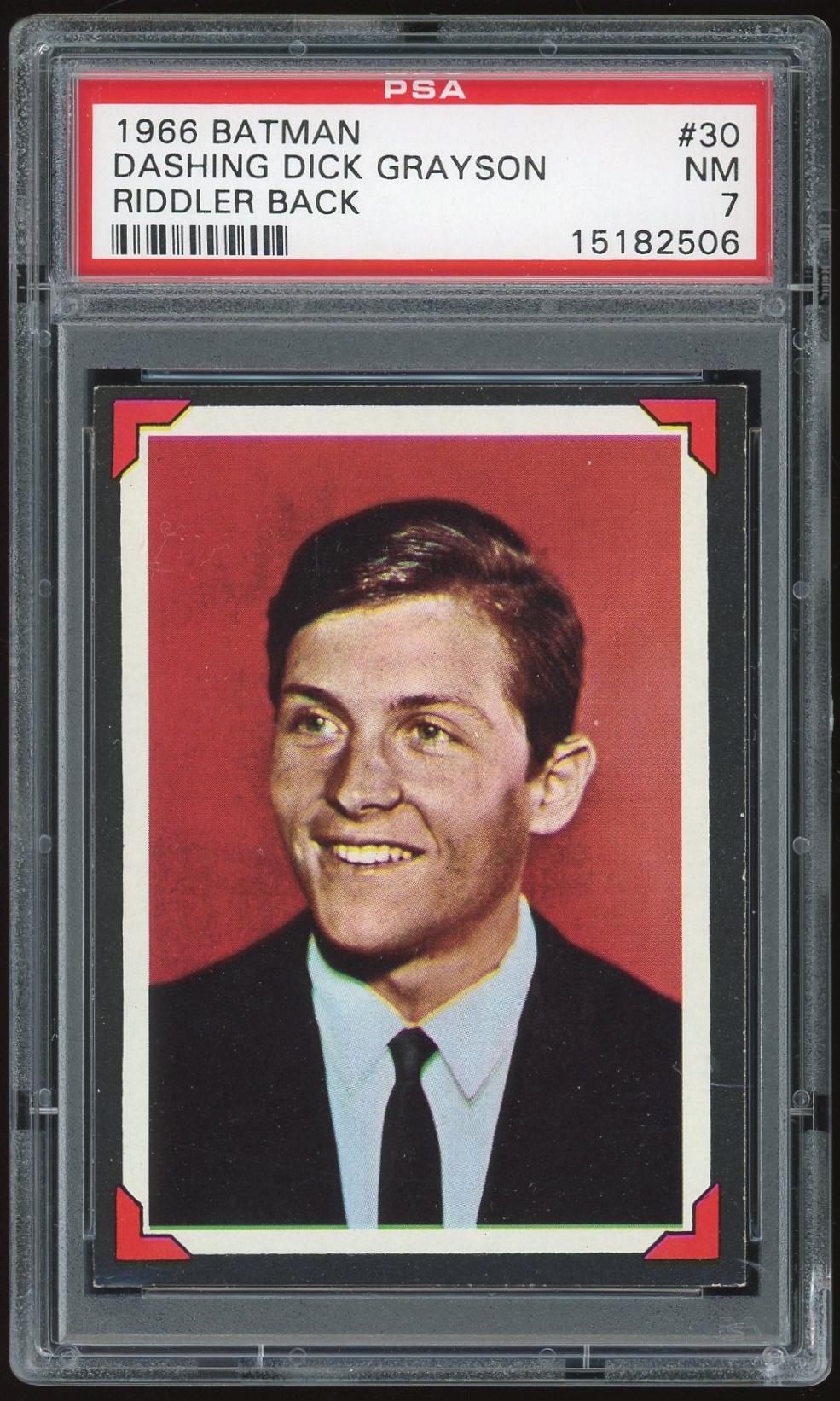 1966 Topps Batman Riddler Back #30 Dashing Dick Grayson PSA 7 *2506 ...