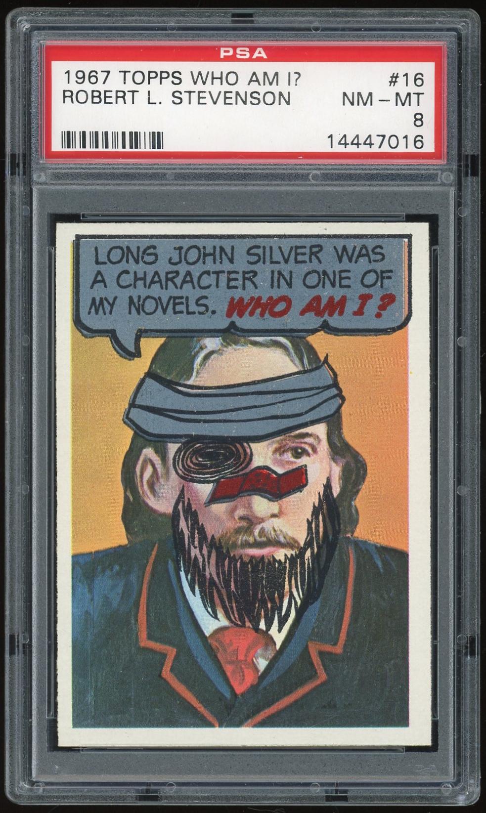 1967 Topps Who Am I? #16 Robert L. Stevenson PSA 8 *7016 (Reed Buy ...