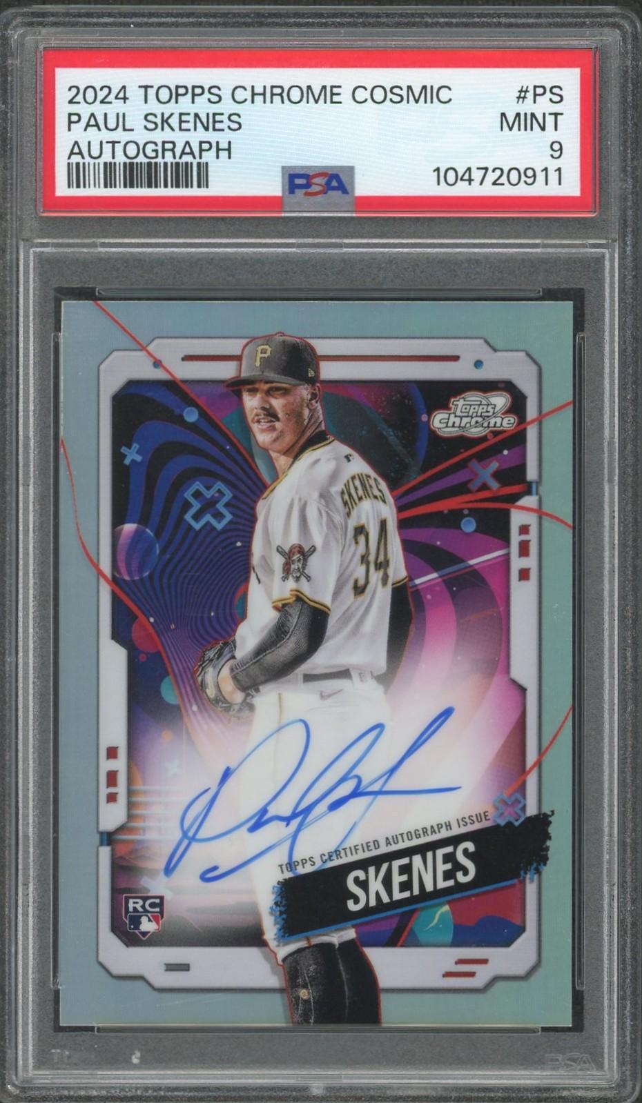 2024 Topps Cosmic Chrome Paul Skenes Rookie Auto PSA 9 | DA Card World