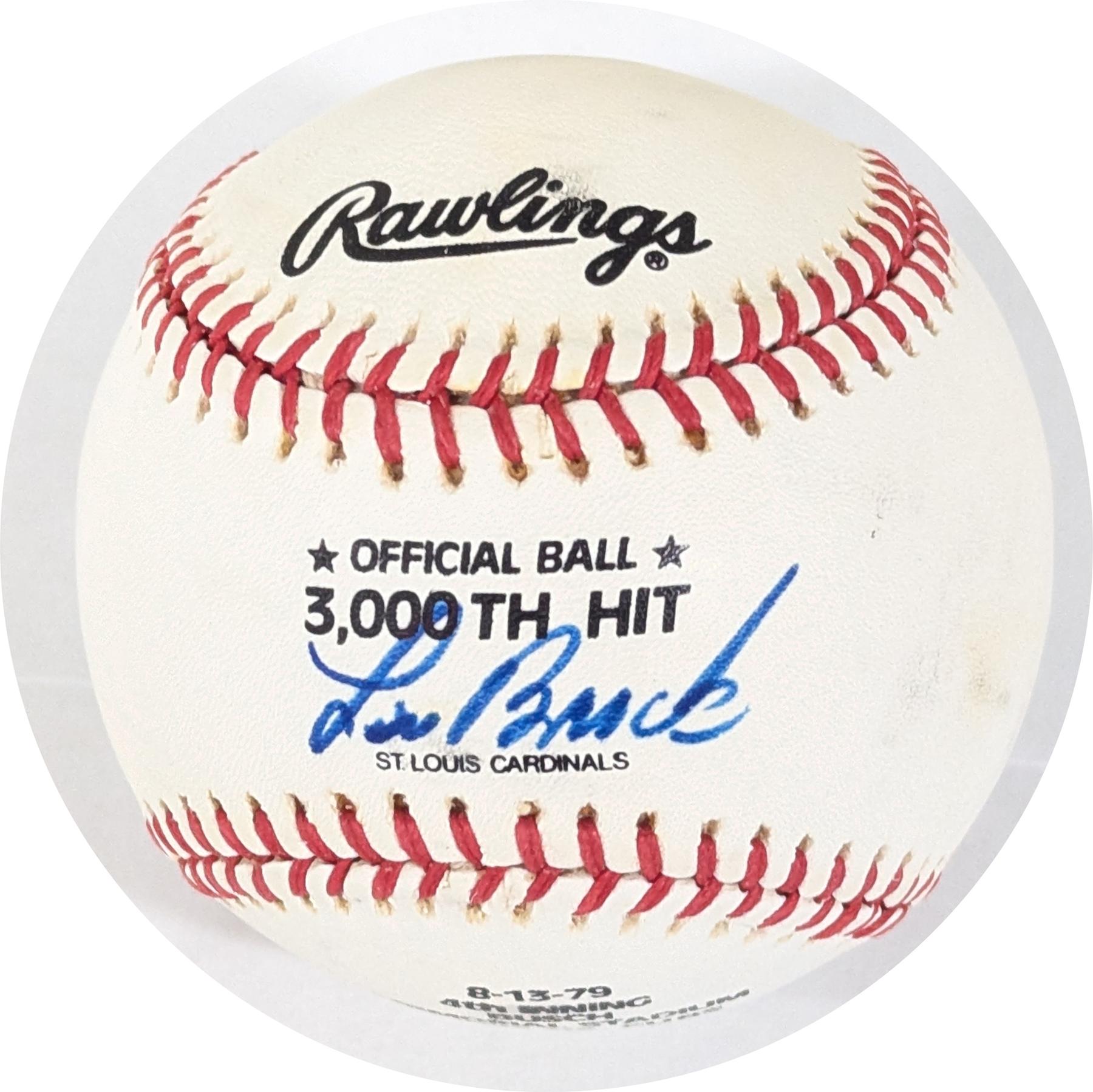 Lou Brock Autographed Rawlings 3,000 Hit Baseball JSA CK18231 (Reed Buy ...