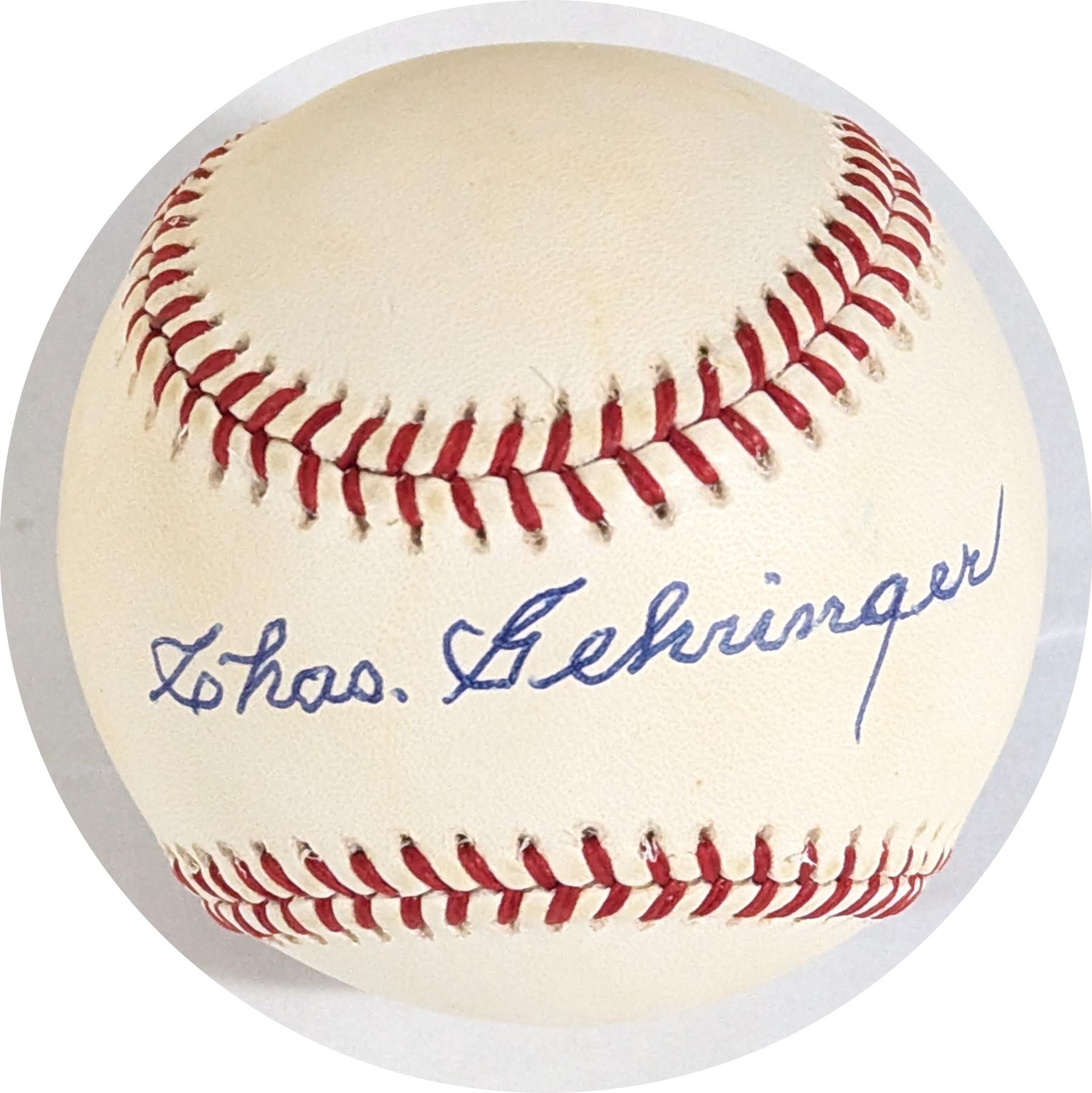 Charlie Gehringer Autographed AL Brown Baseball JSA CK18339 (Reed Buy ...