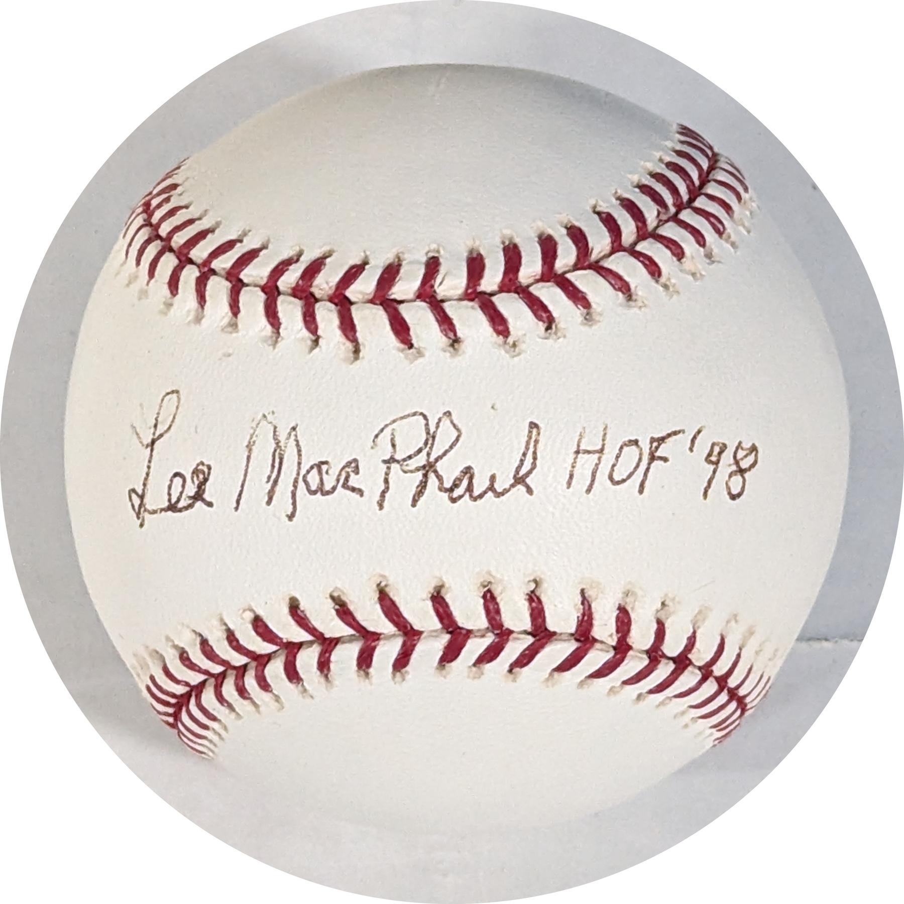 Lee MacPhail Autographed OML Selig Baseball (HOF 98) JSA CK72882 (Reed ...