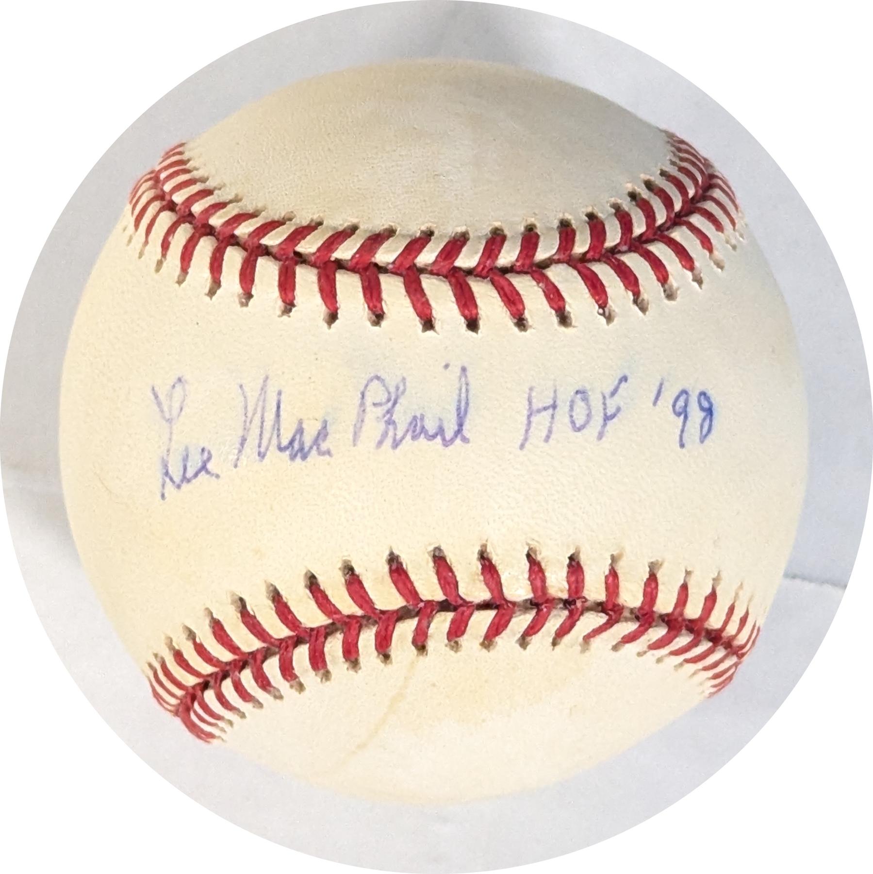 Lee MacPhail Autographed NL Coleman Baseball (HOF 98) JSA C18216 (Reed ...