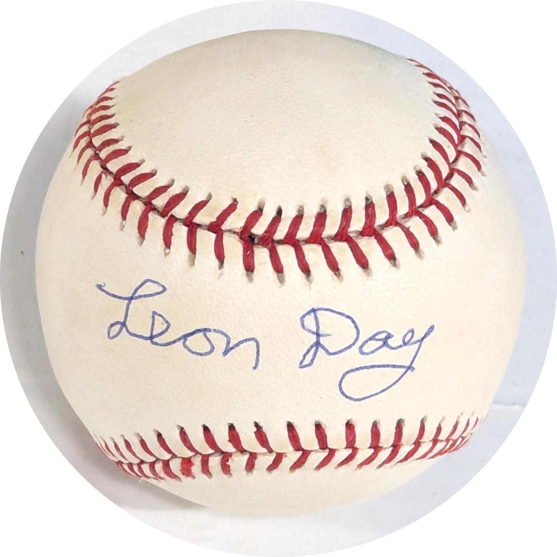 Leon Day Autographed NL White Baseball JSA CK72940 (Reed Buy) | DA Card ...