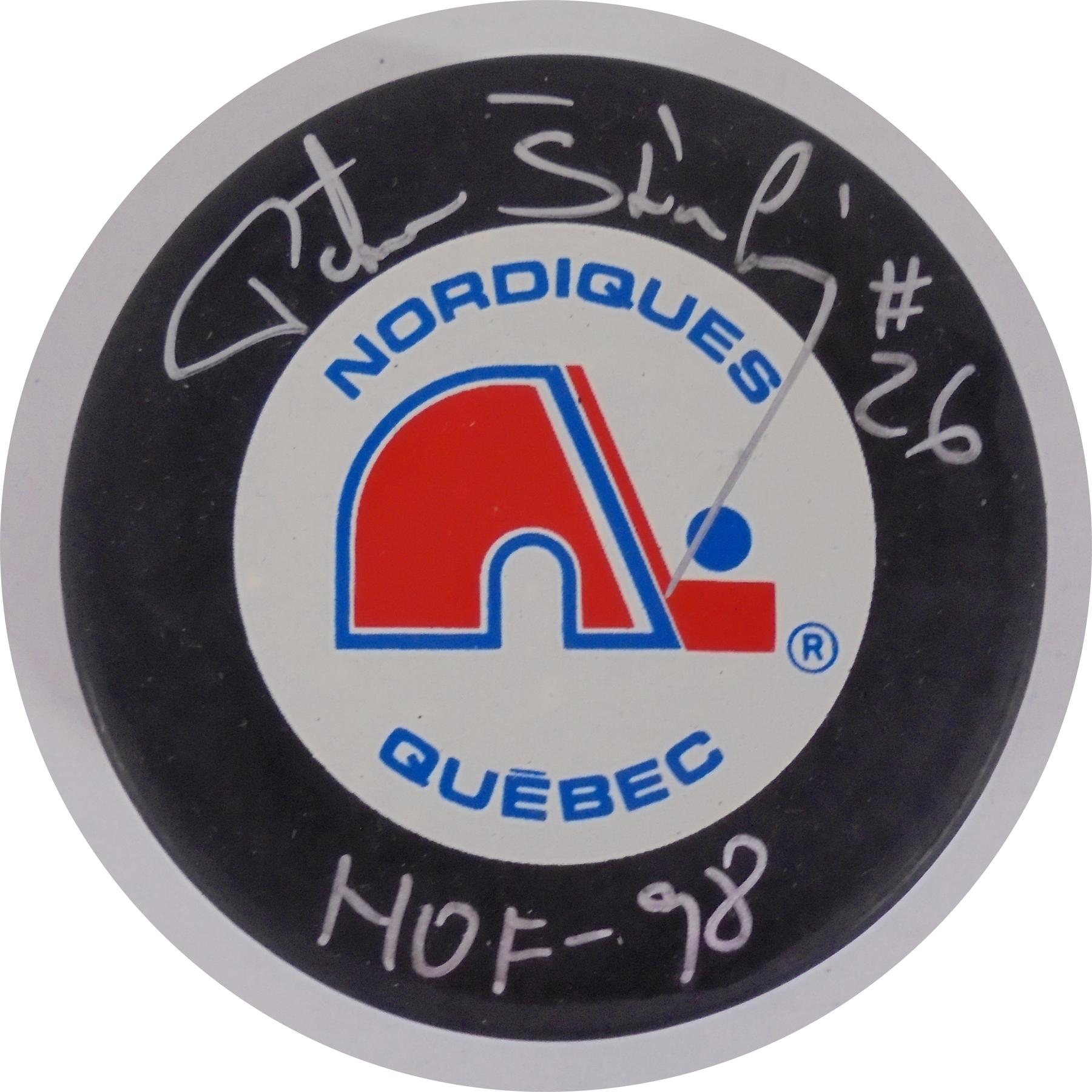 Peter Stastny Autographed Nordiques Hockey Puck (HOF 98) JSA CK72507 ...