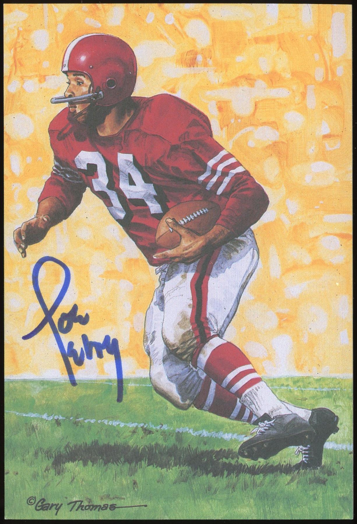 Joe Perry Autographed Goal Line Art Card JSA CK72614 (Reed Buy) | DA ...