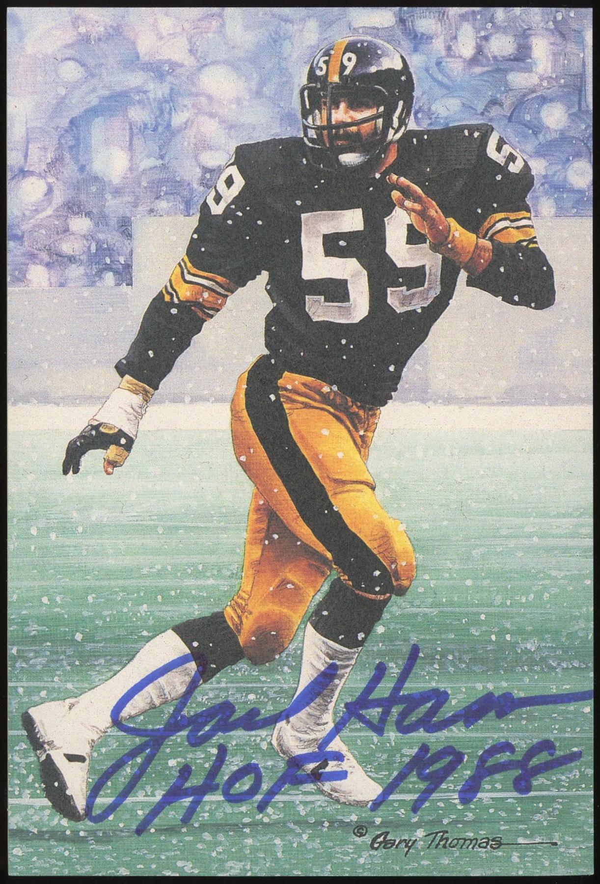 Jack Ham Autographed Goal Line Art Card (HOF 1988) JSA CK72632 (Reed ...