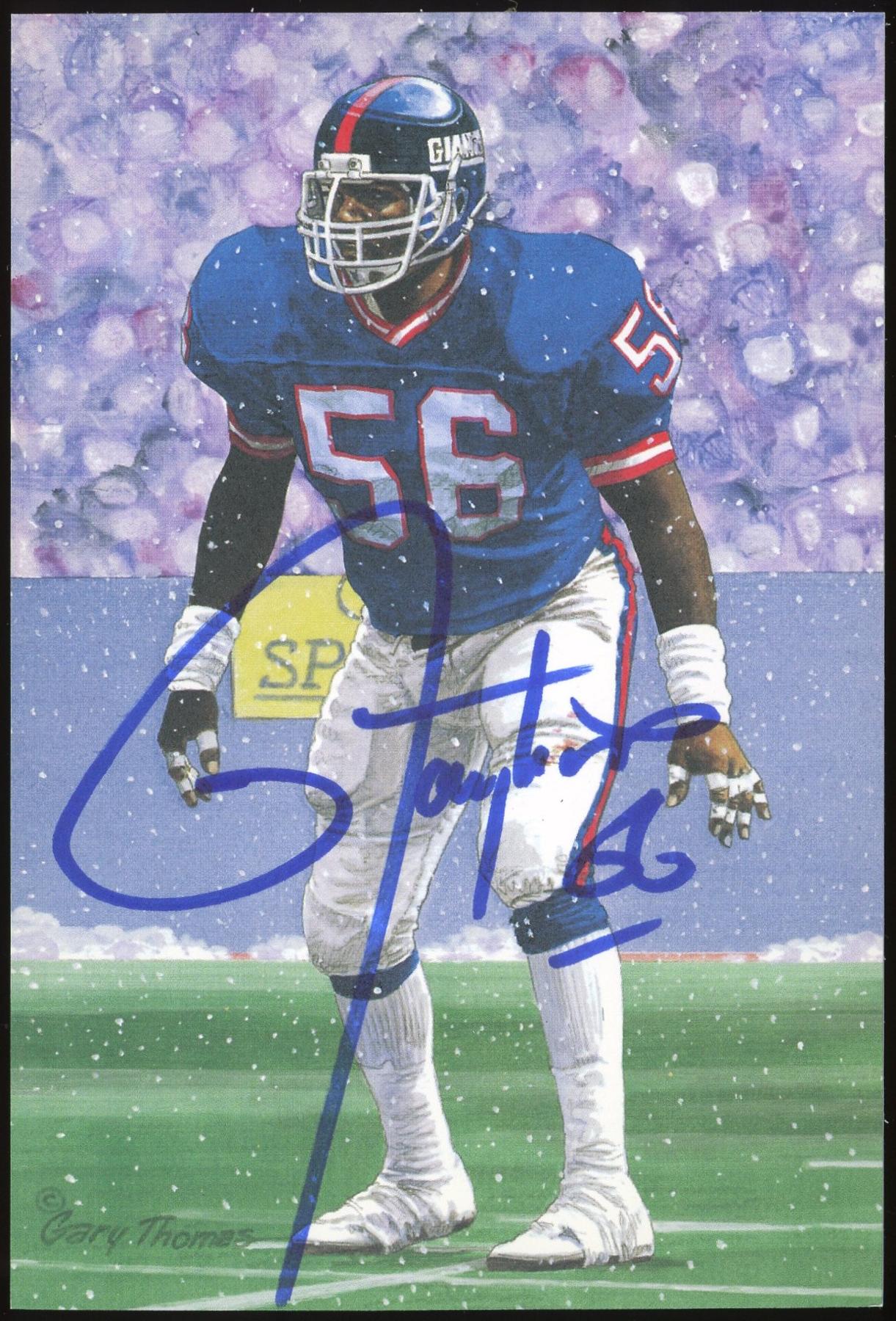 Lawrence Taylor Autographed Goal Line Art Card JSA CK72684 (Reed Buy ...