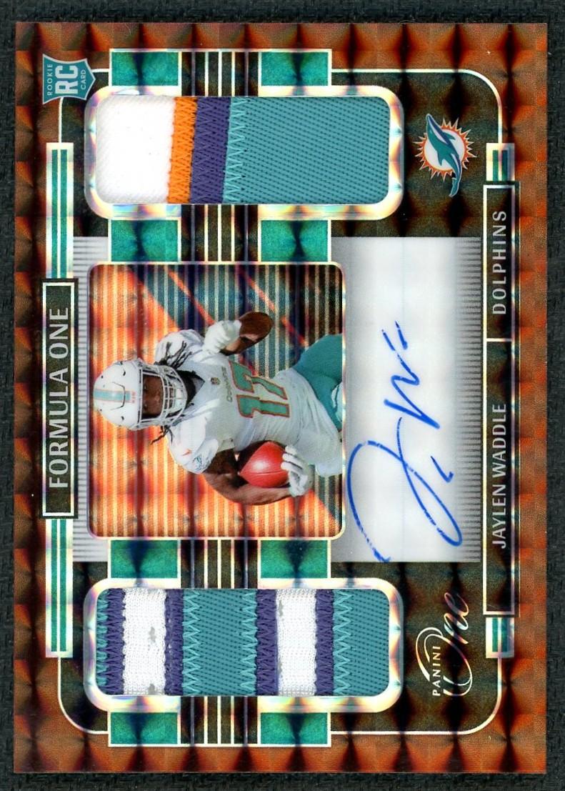 2021 Panini One Jaylen Waddle Formula One Patch Auto /25 | DA Card World