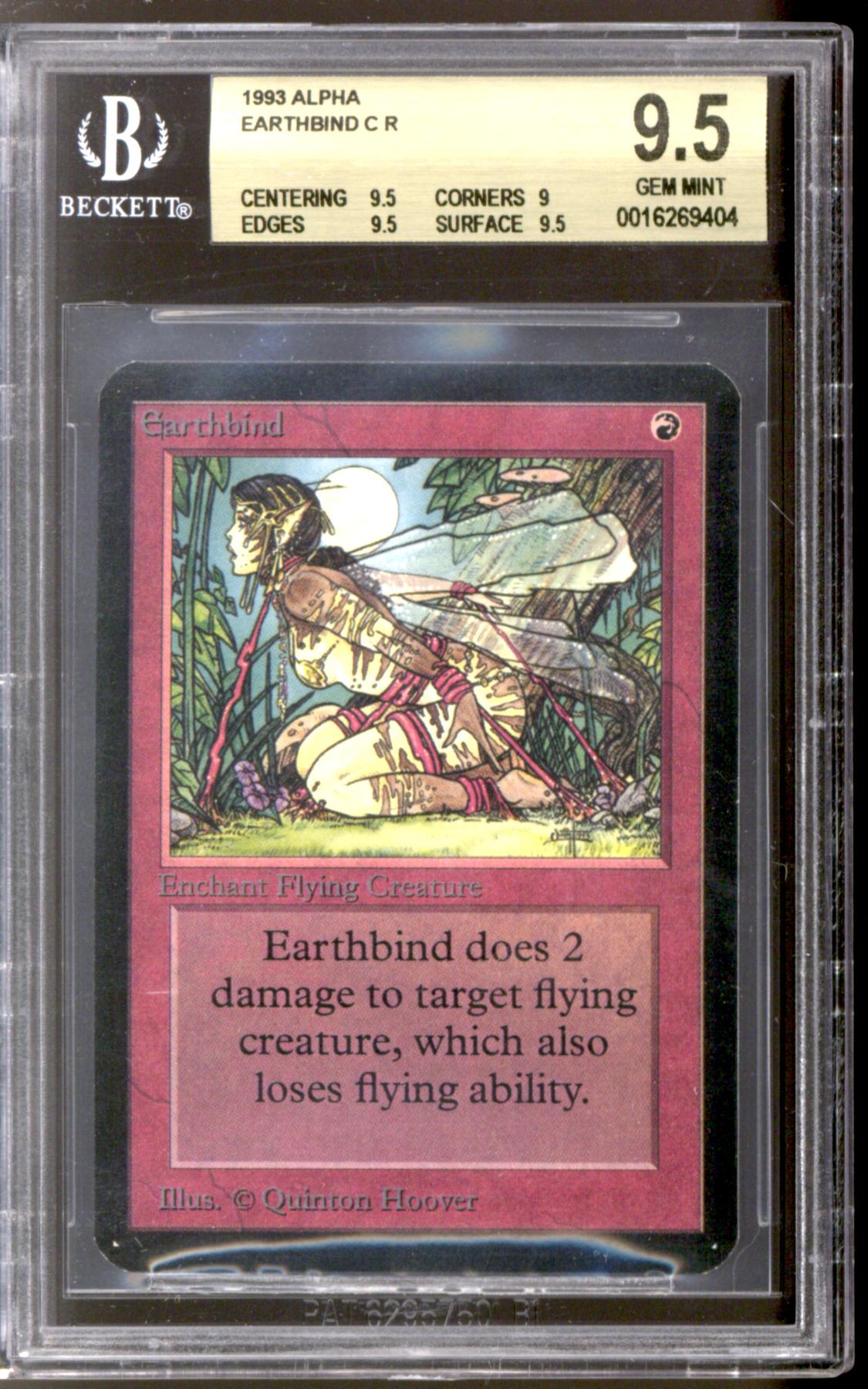 Magic the Gathering Alpha Earthbind BGS 9.5 (9.5, 9, 9.5, 9.5) GEM MINT ...