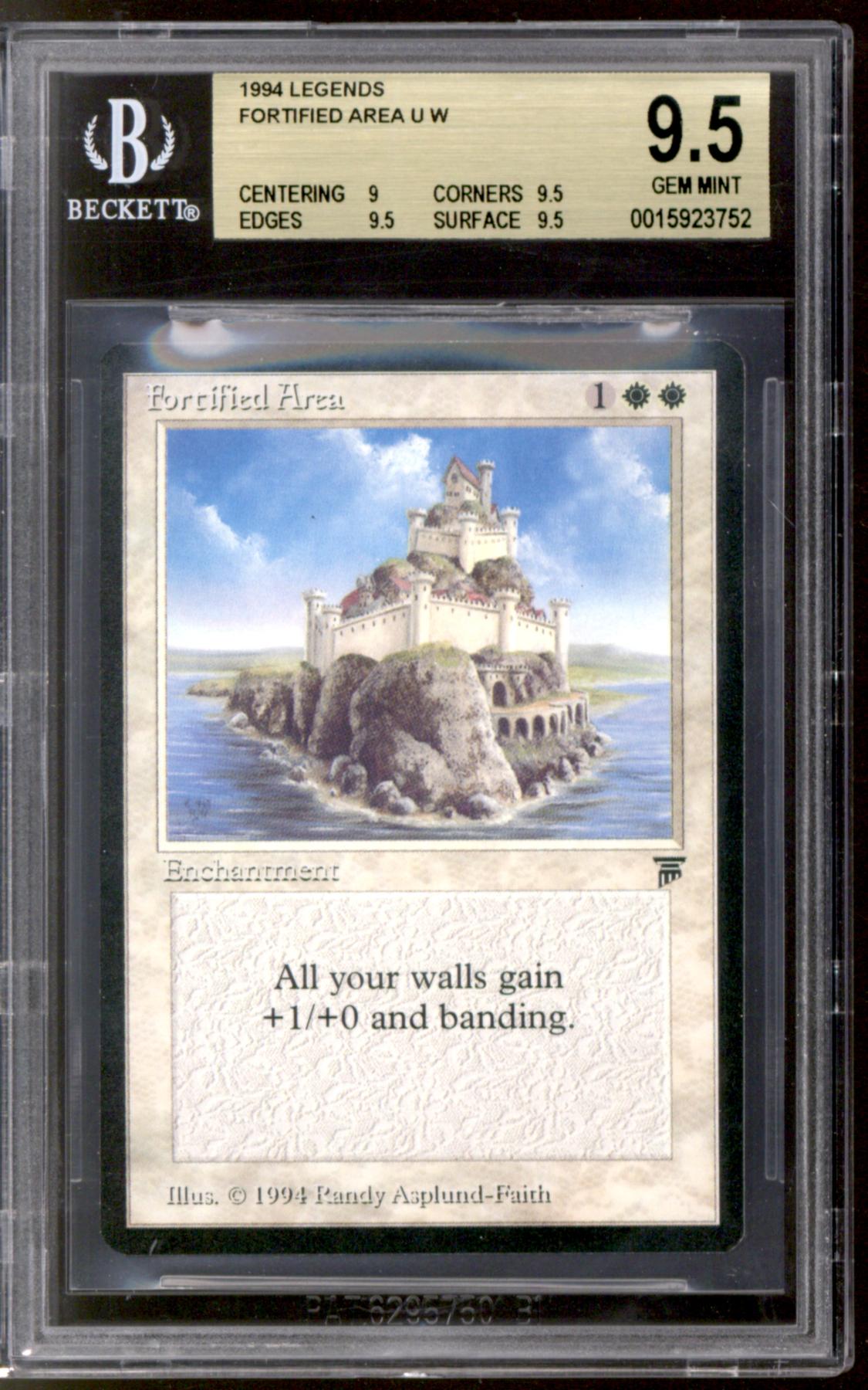 Magic the Gathering Legends Fortified Area BGS 9.5 (9, 9.5, 9.5, 9.5 ...