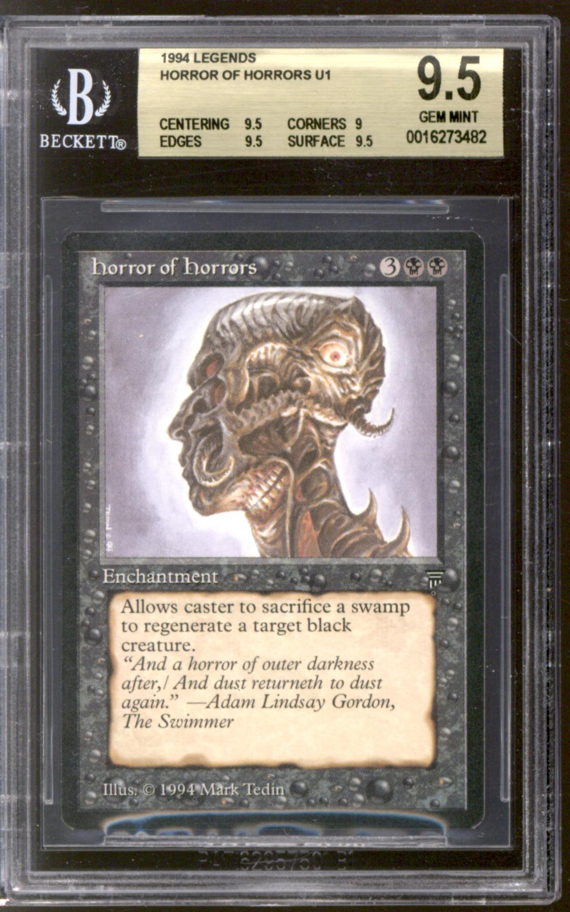 Magic the Gathering Legends Horror of Horrors BGS 9.5 (9.5, 9, 9.5, 9.5 ...