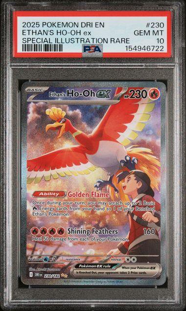 2025 Pokemon Destined Rivals Ethan's Ho-Oh Ex SIR #230 PSA 10 | DA Card ...