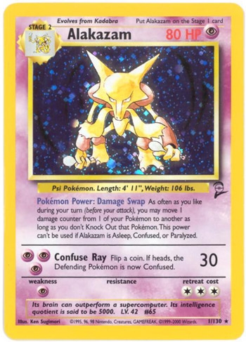 Pokemon Base Set 2 Single Alakazam 1/130 | DA Card World