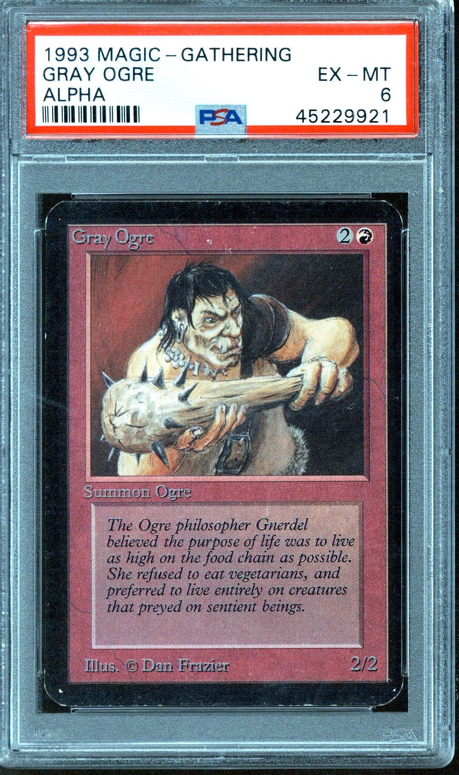 Magic the Gathering Alpha Gray Ogre PSA 6 LIGHTLY PLAYED (LP) | DA Card ...