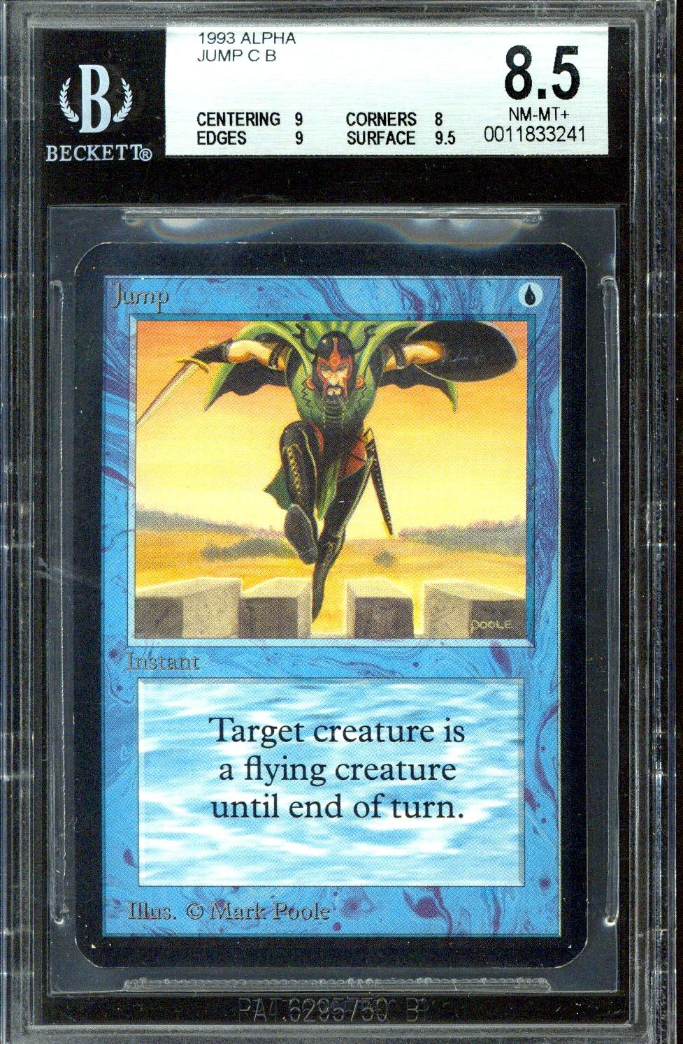 Magic the Gathering Alpha Jump BGS 8.5 (9, 8, 9, 9.5) B+++ Only .5 away ...