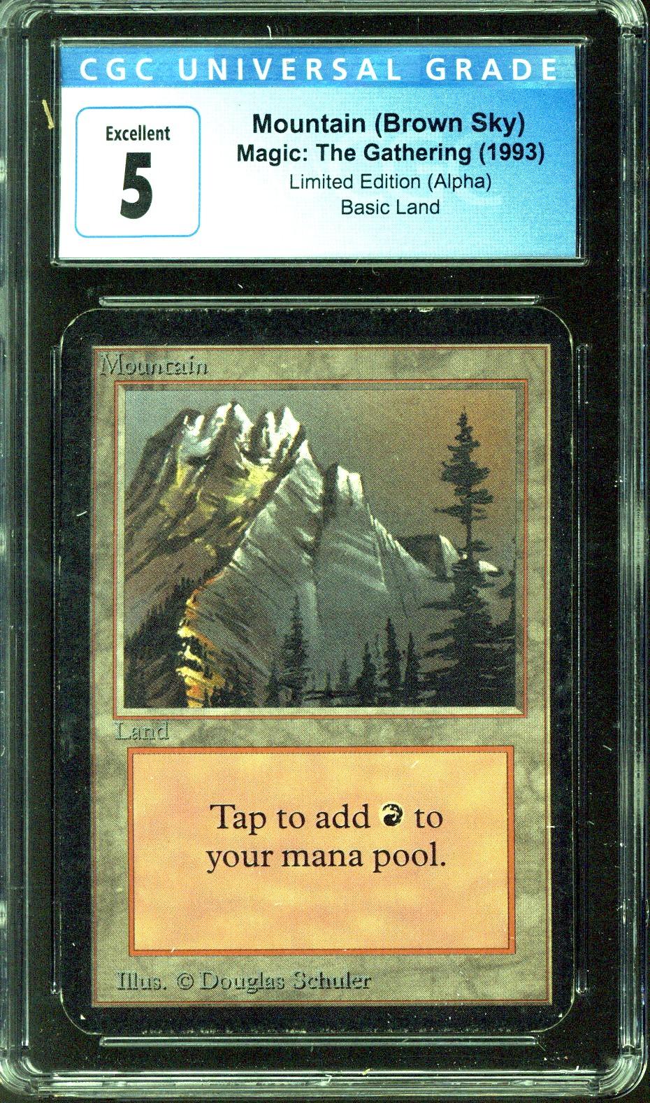 Magic the Gathering Alpha Mountain (Brown Sky) CGC 5 | DA Card World