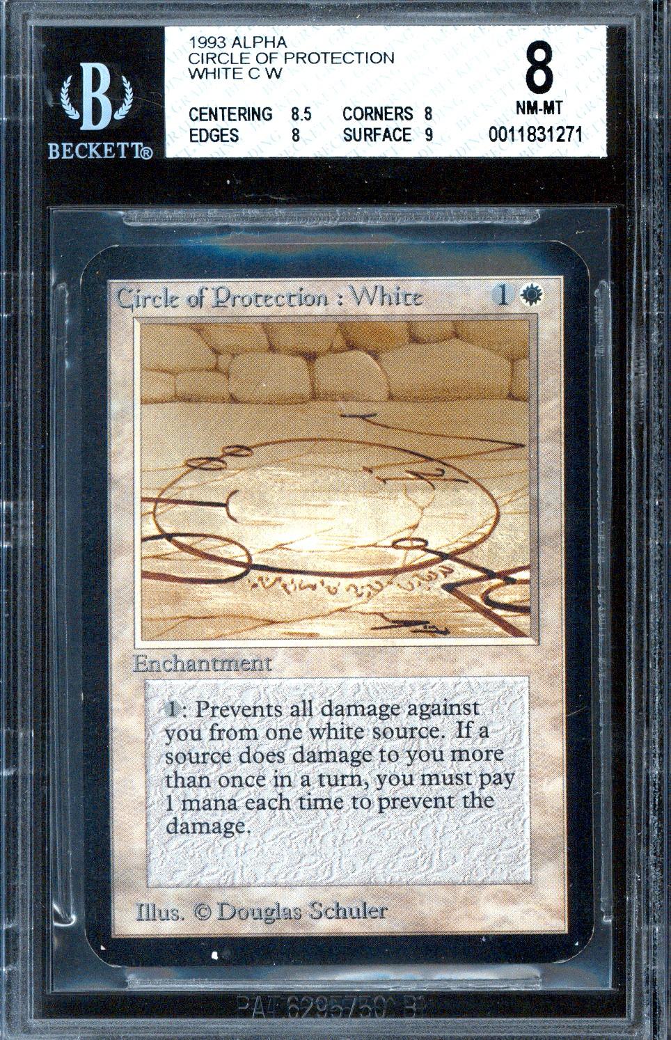 Magic the Gathering Alpha Circle of Protection: White BGS 8 (8.5, 8, 8 ...