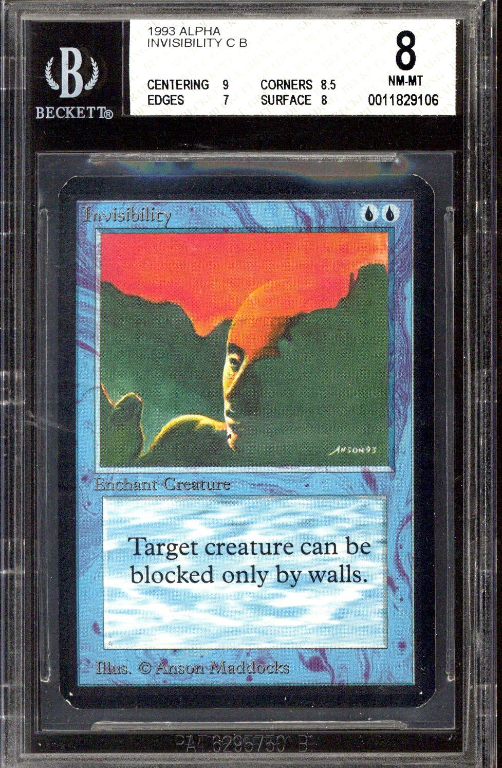 Magic the Gathering Alpha Invisibility BGS 8 (9, 8.5, 7, 8) | DA Card World
