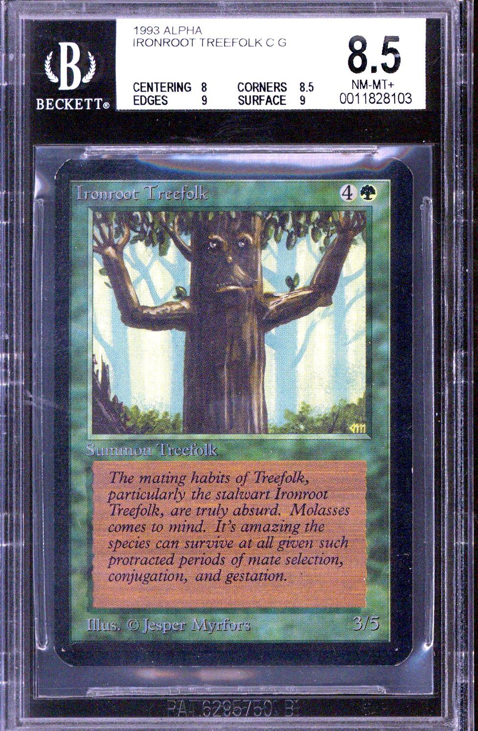 Magic the Gathering Alpha Ironroot Treefolk BGS 8.5 (8, 8.5, 9, 9) | DA ...