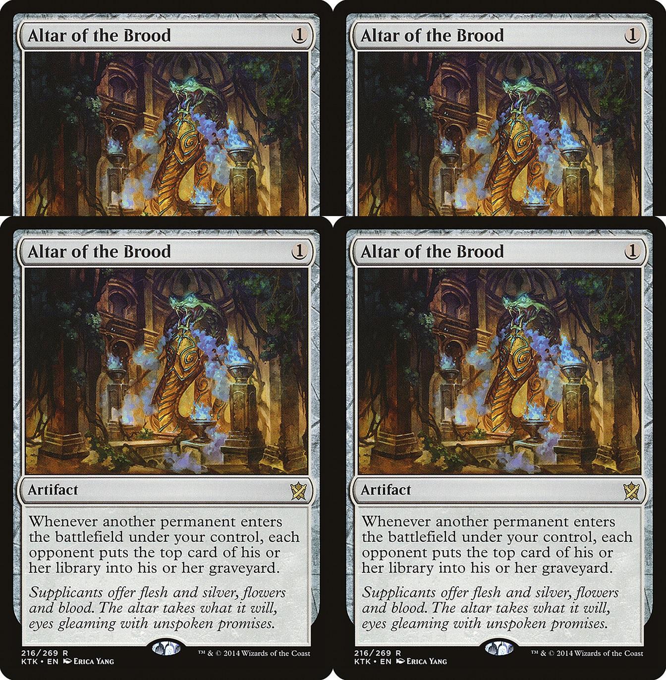 Magic the Gathering Khans of Tarkir PLAYSET 4x Altar of the Brood ...