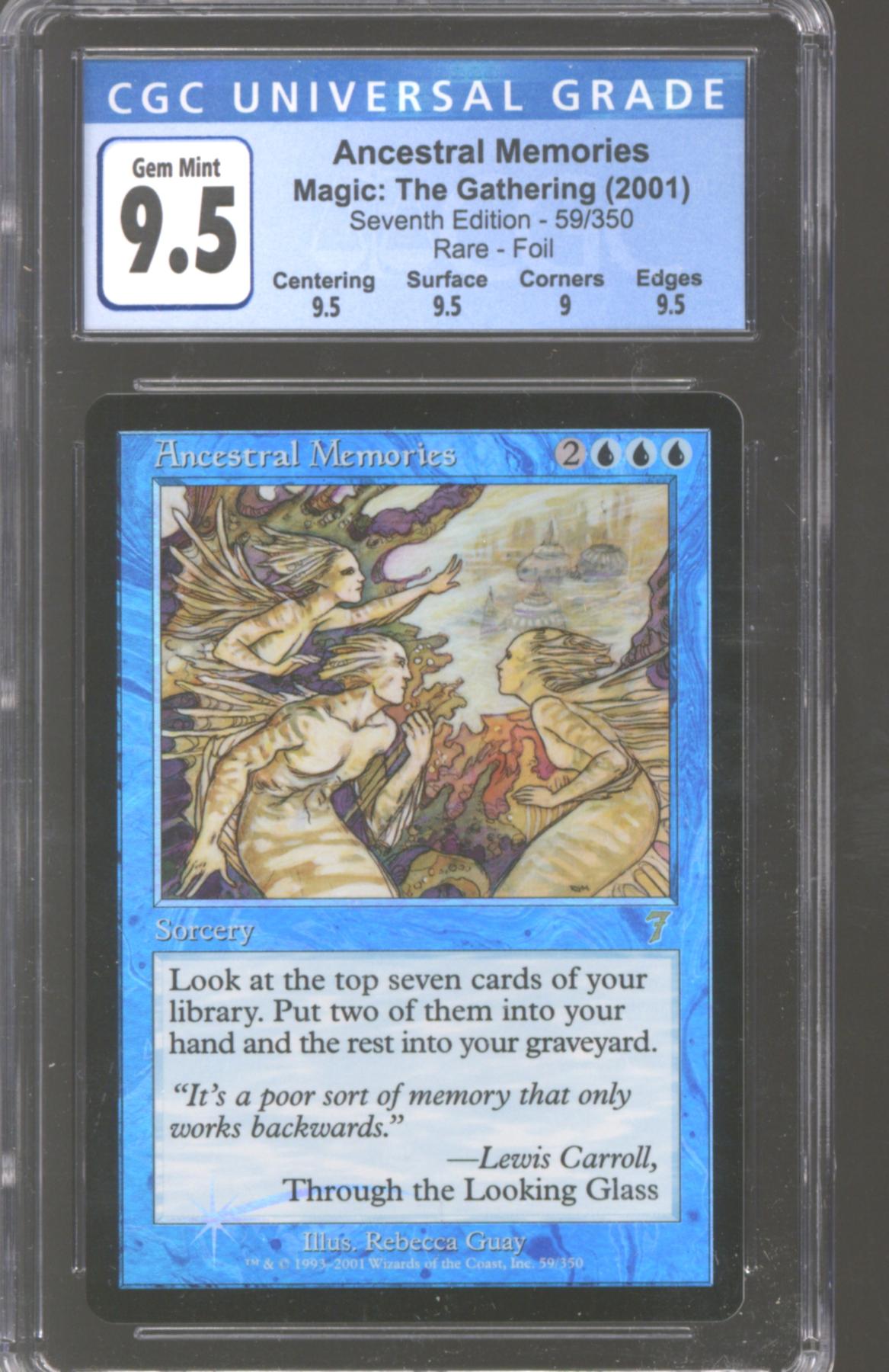 Magic the Gathering 7th Edition Seventh Ed FOIL Ancestral Memories CGC ...