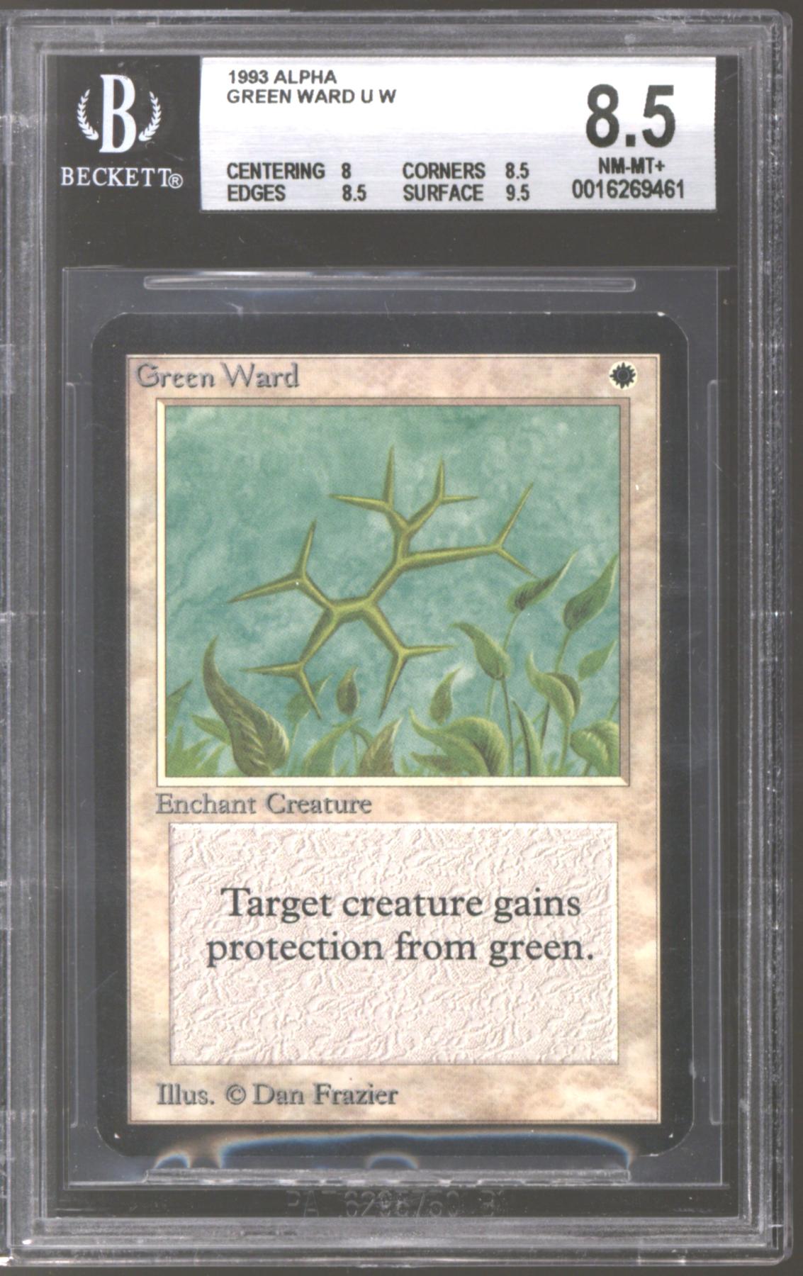 Magic the Gathering Alpha Green Ward BGS 8.5 (8, 8.5, 8.5, 9.5) NEAR ...