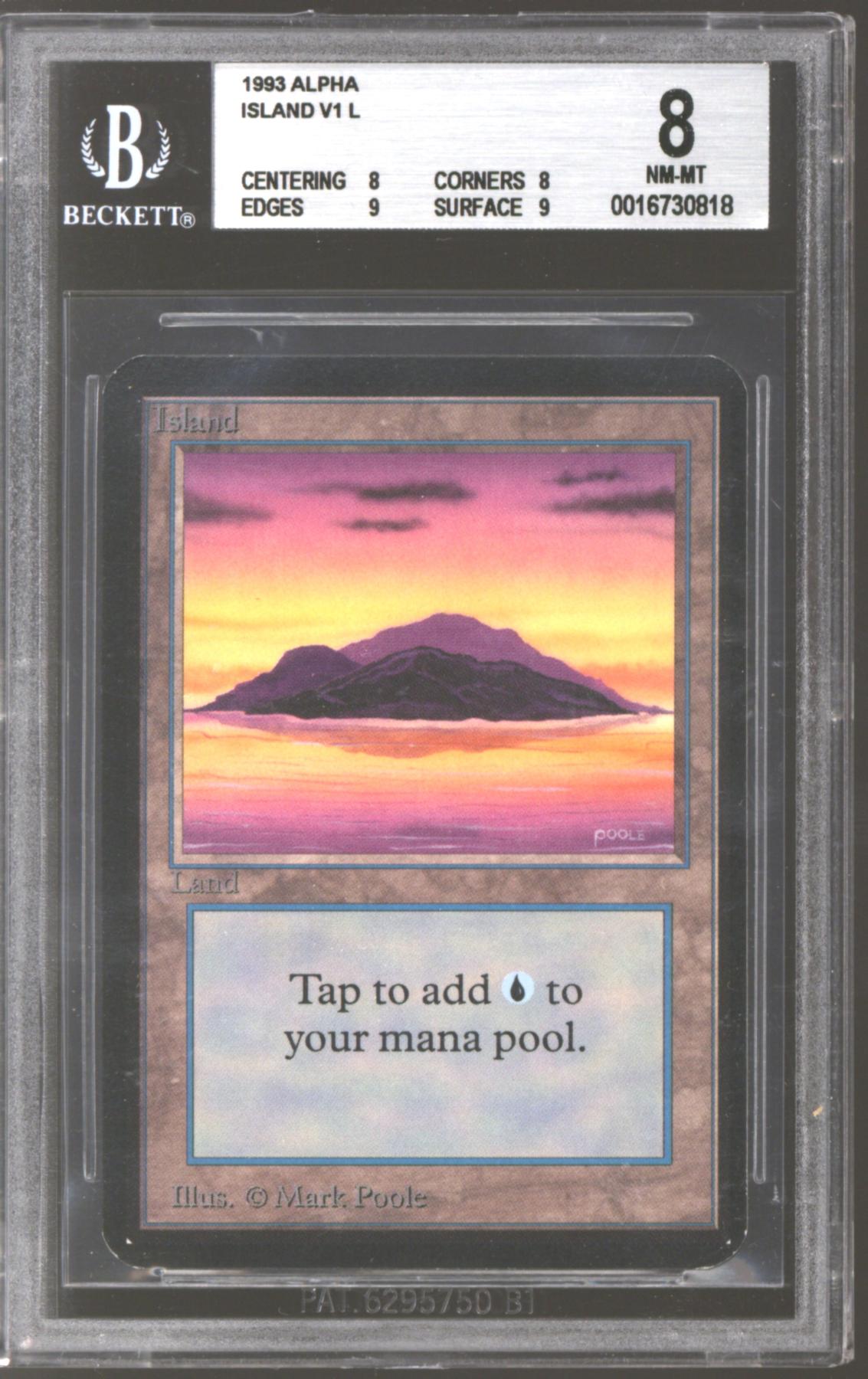 Magic the Gathering Alpha Island (Orange Sky) BGS 8 (8, 8, 9, 9) NEAR ...