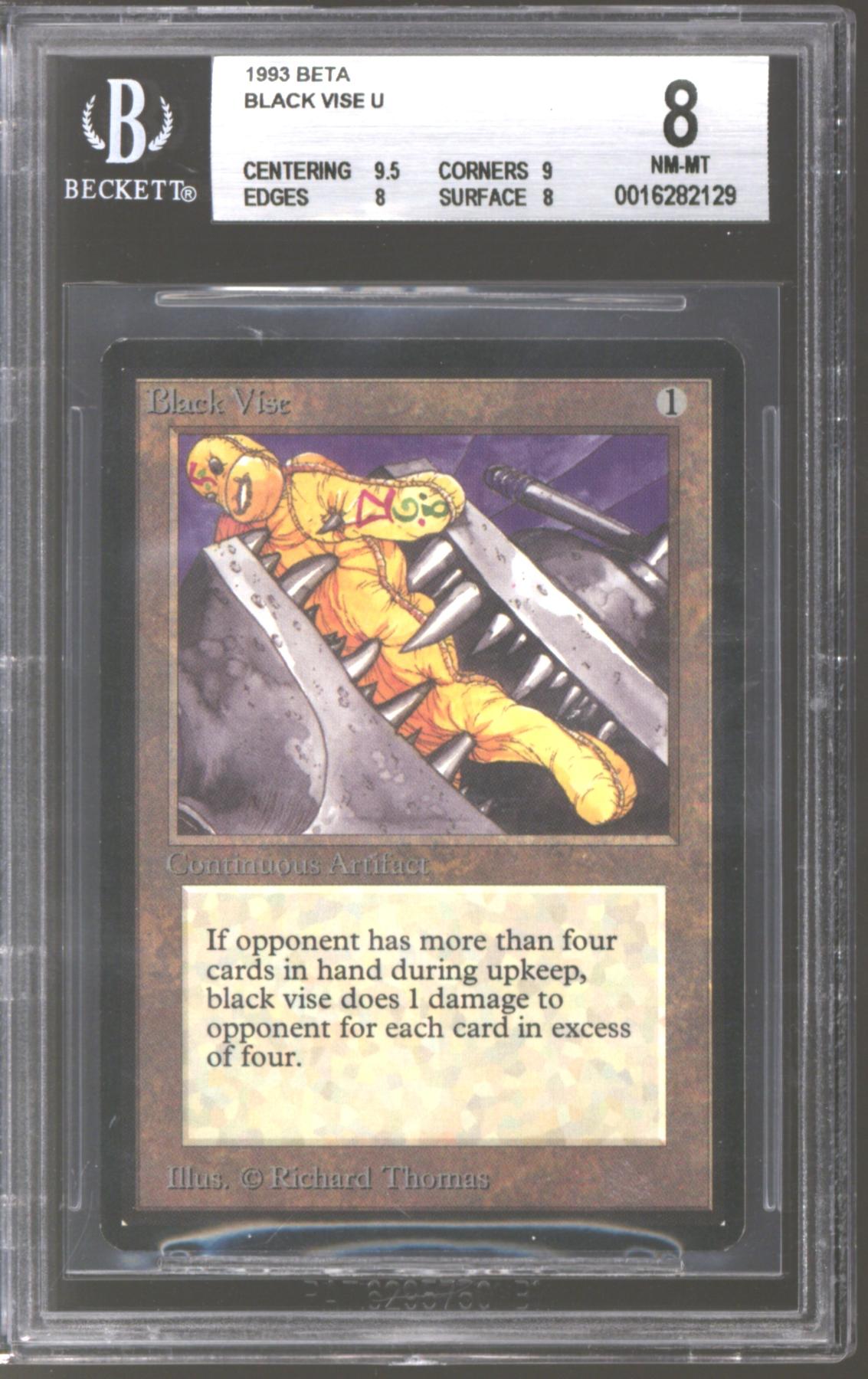 Magic the Gathering Beta Black Vise BGS 8 (9.5, 9, 8, 8) Q++ | DA Card ...