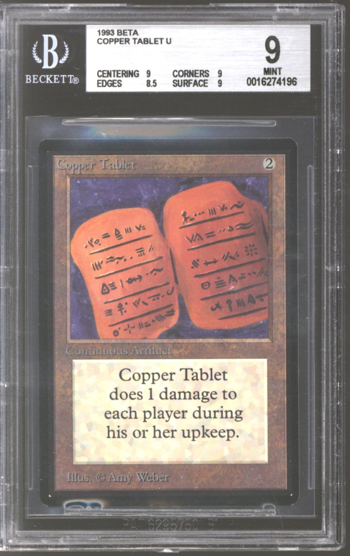 Magic the Gathering Beta Copper Tablet BGS 9 (9, 9, 8.5, 9) | DA Card World