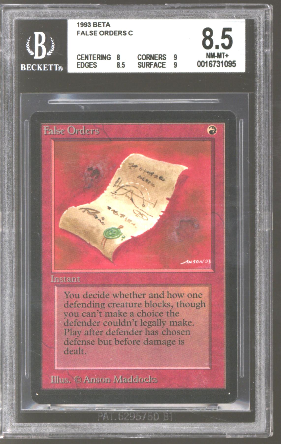 Magic the Gathering Beta False Orders BGS 8.5 (8, 9, 8.5, 9) NEAR MINT NM | DA Card World